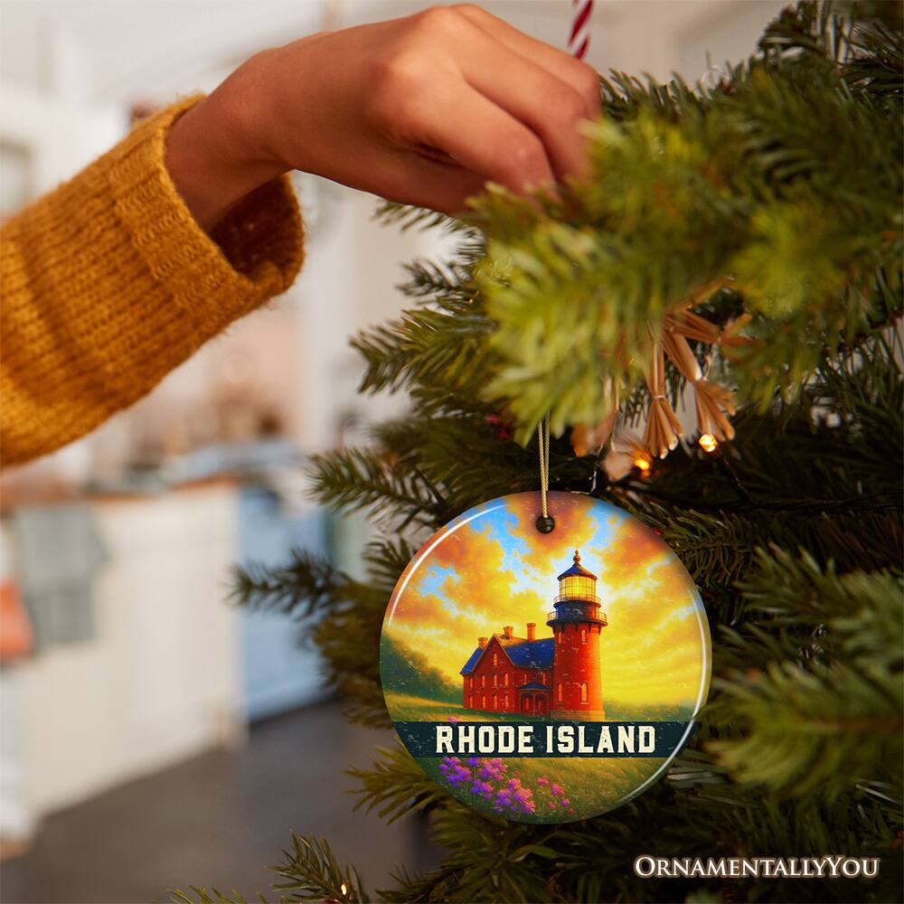 OrnamentallyYou Charming Rhode Island Southeast Lighthouse Ornament ...