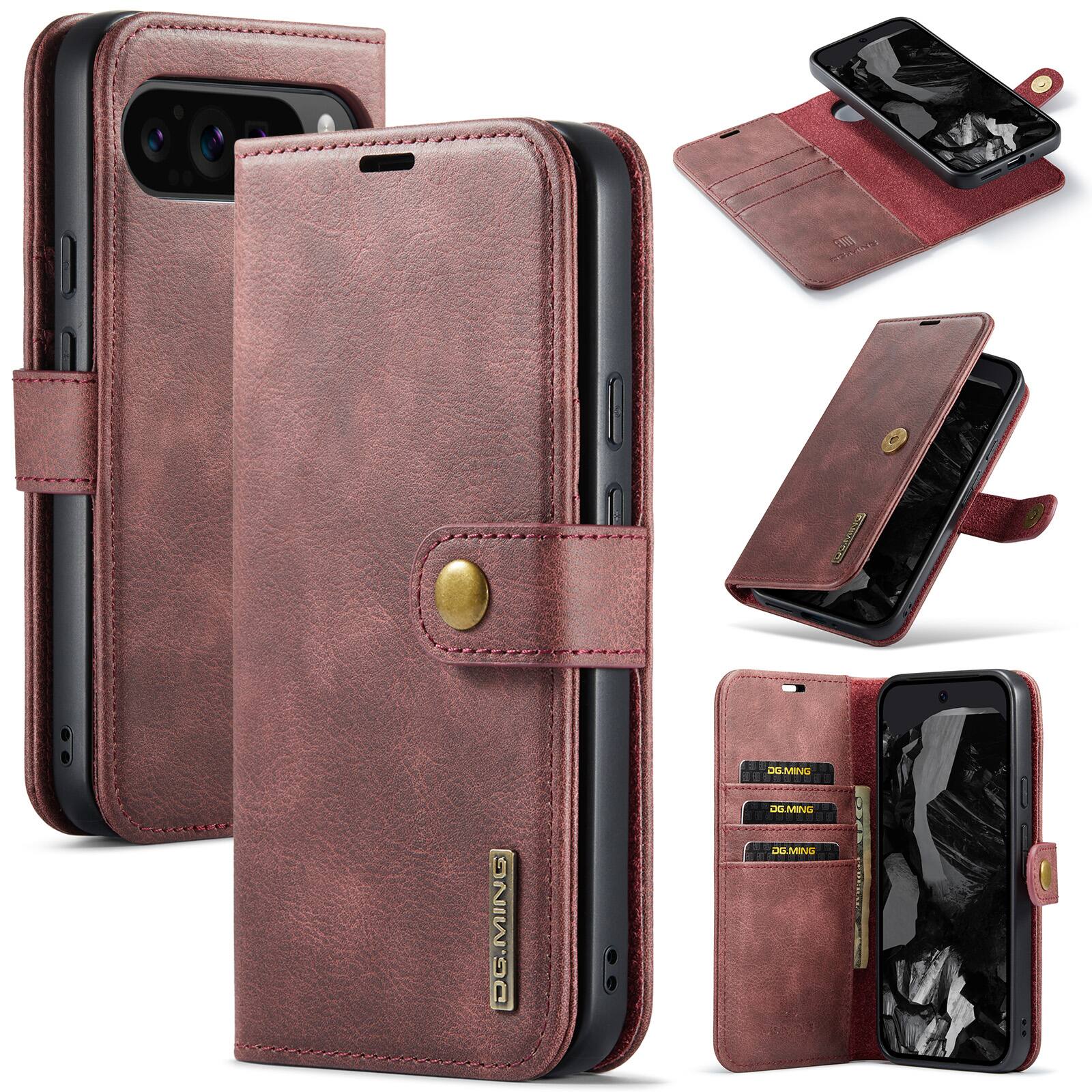 Dteck Case For Google Pixel 10 Pro XL 2 in 1 Vintage Leather Magnetic ...