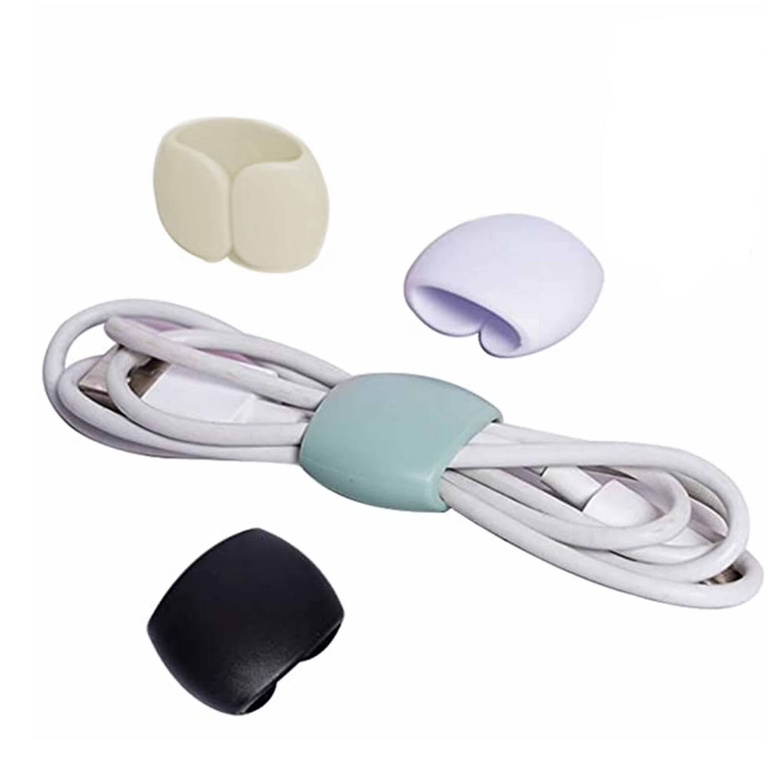 Home Collection 4 Pack Cable Organizer Clips Wire Cord Holder & Charger ...