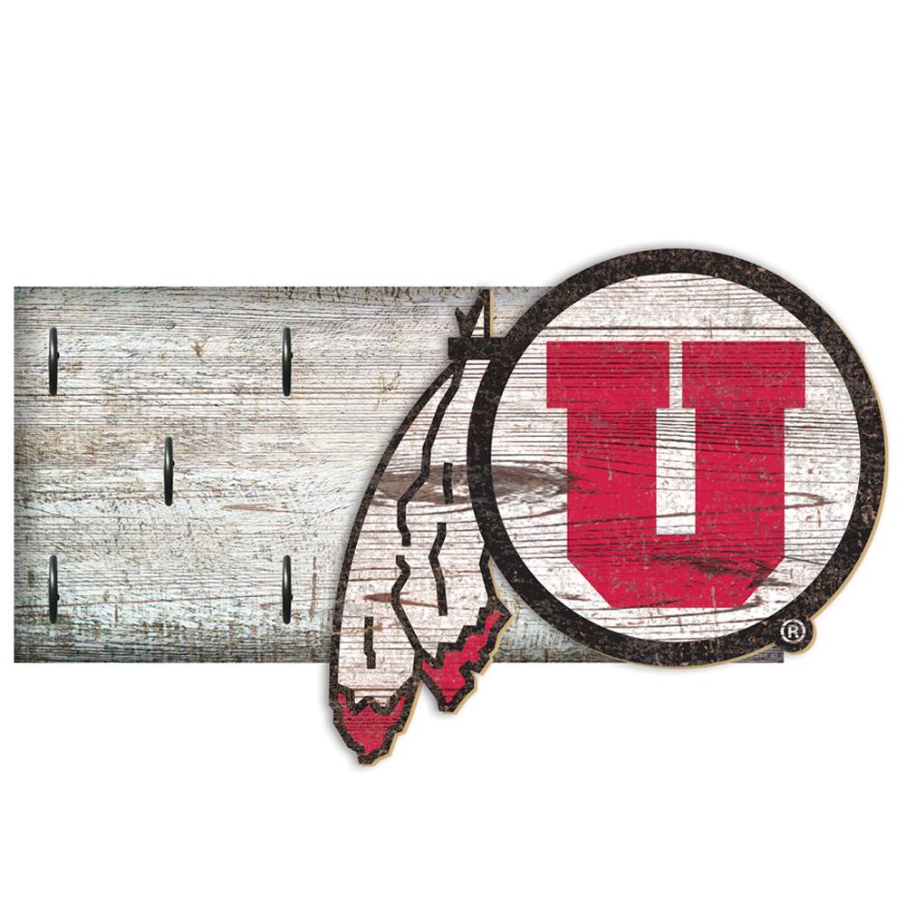 Fan Creations Utah Utes 6" x 12" Mounted Key Holder Multicolor 3294416 ...