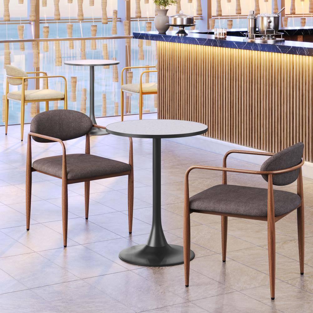 Hivvago Bite Bistro Table Gray & Black 110403 - Best Buy