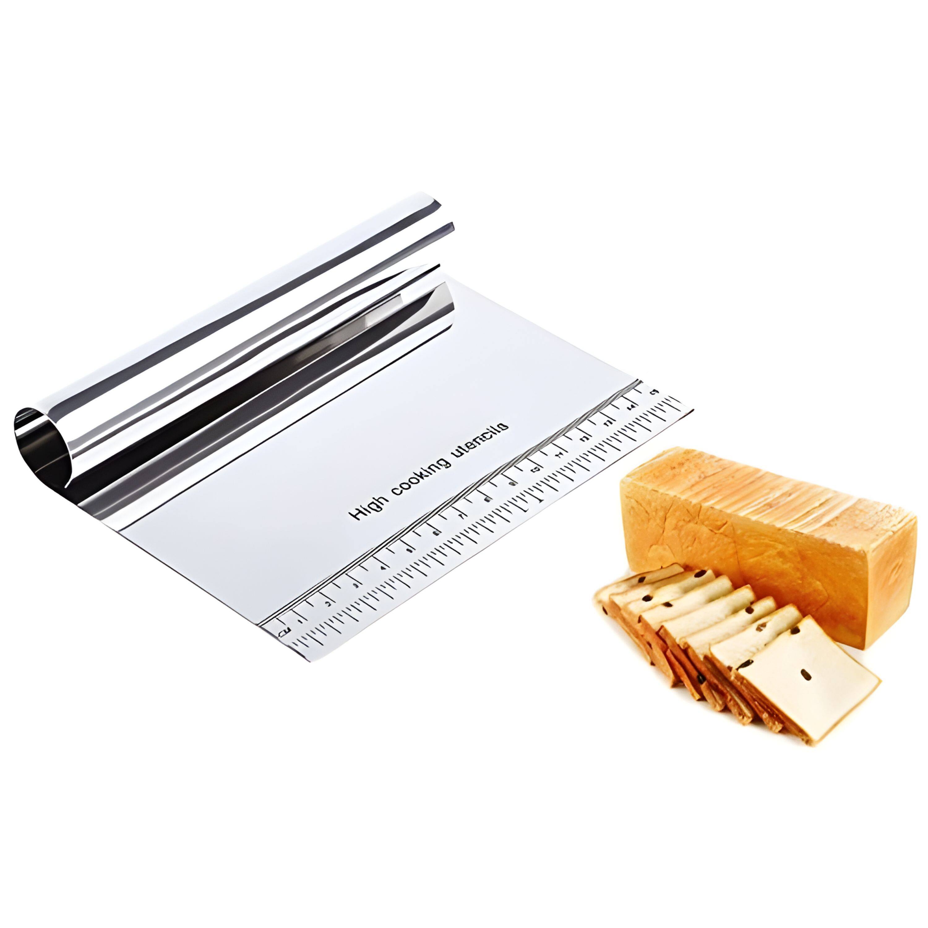 Kitcheniva Stainless Steel Kitchen Dough Scraper Cutter Baking Tool ...