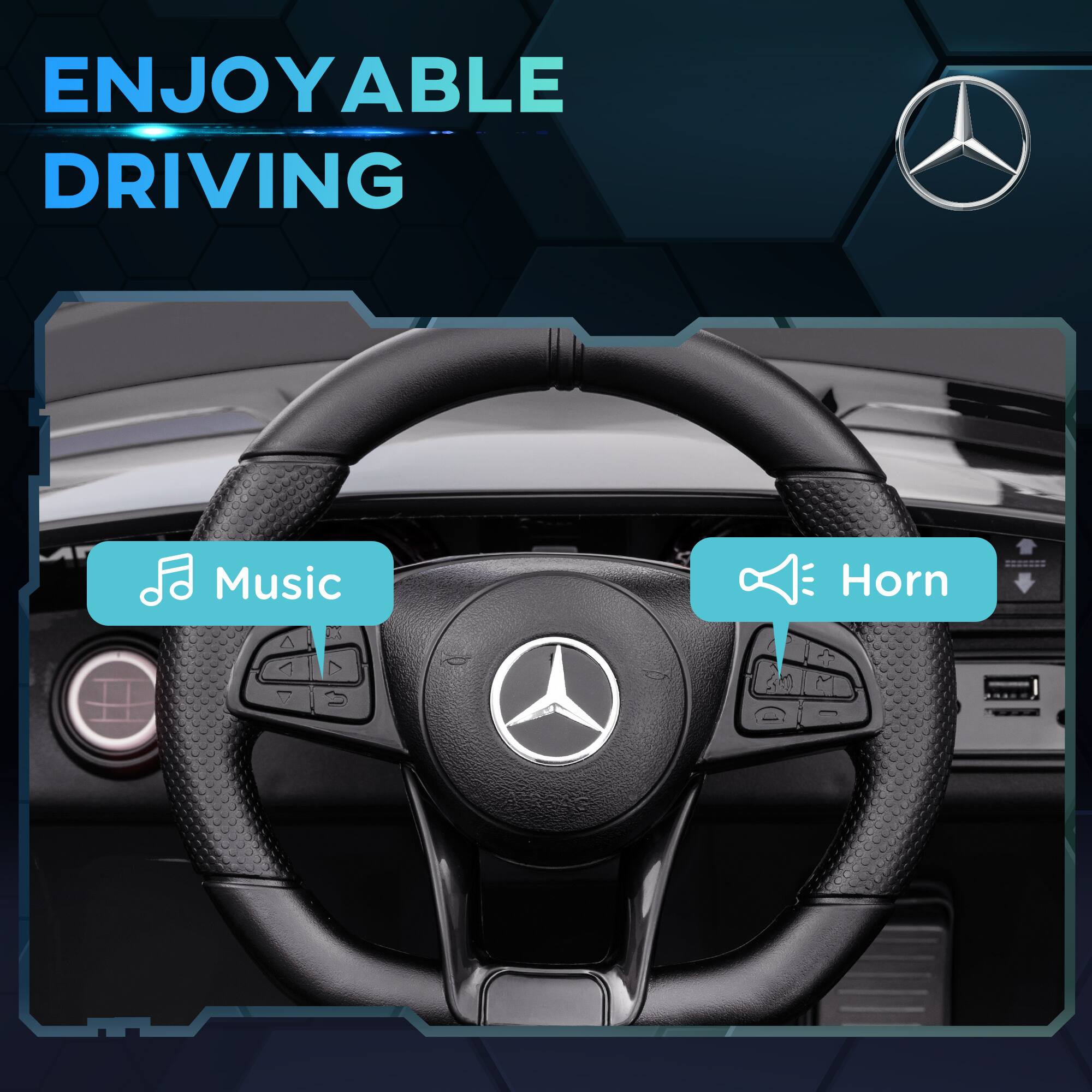 Ecooso 12V Battery Ride On SUV for Kids, Remote, Soft Start and Music ...