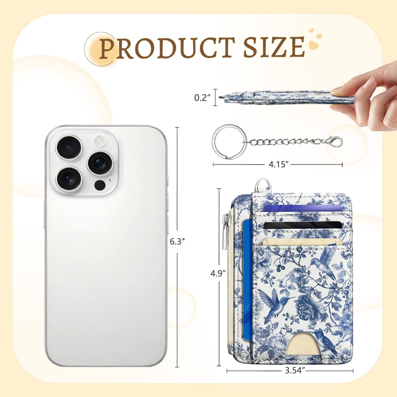 Jadie Link Flowers Credit Card Holder Small Wallet Women Slim Rfid ...