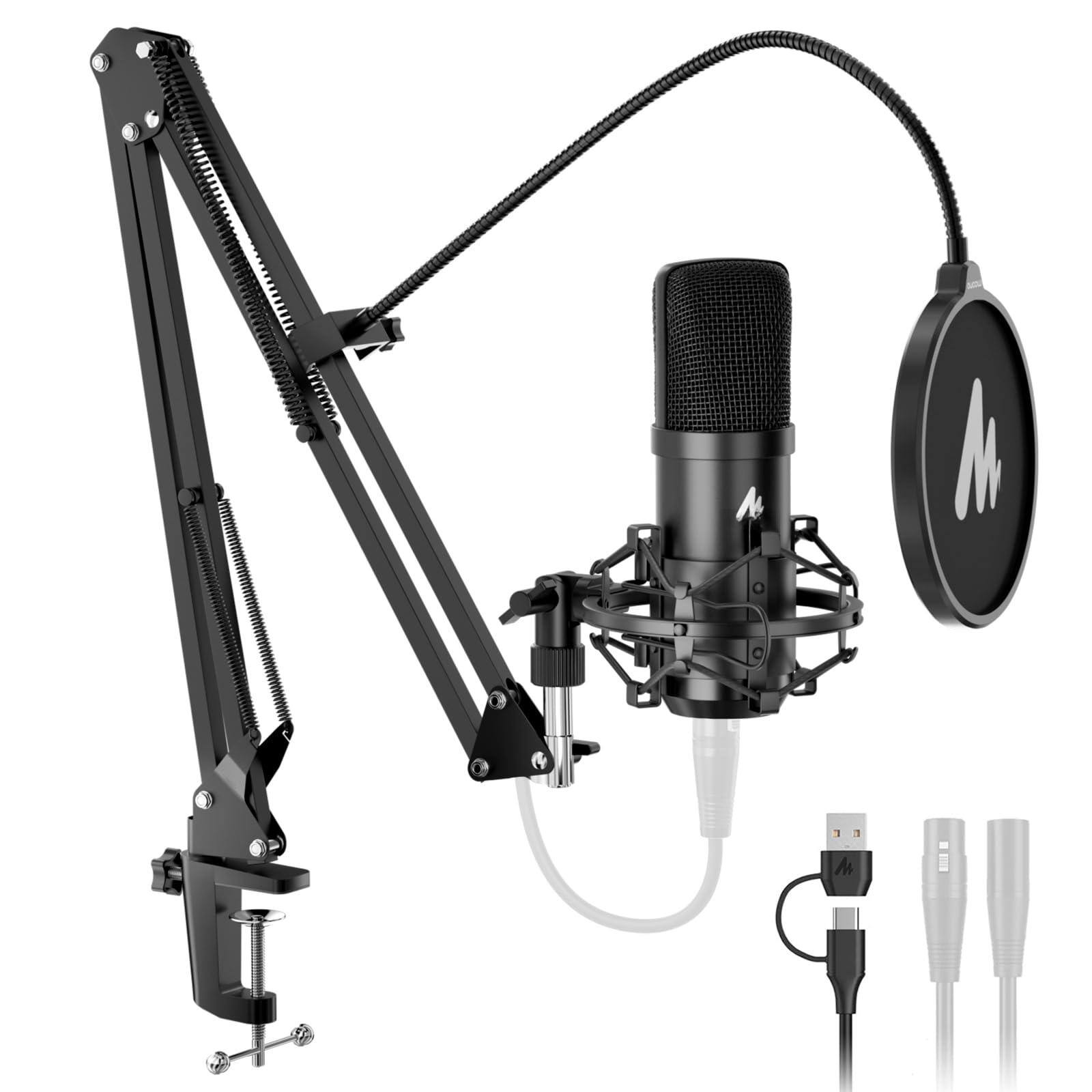 Dazzling Pops Xlr usb Condenser Microphone 192khz 24bit Plug Play Pc ...