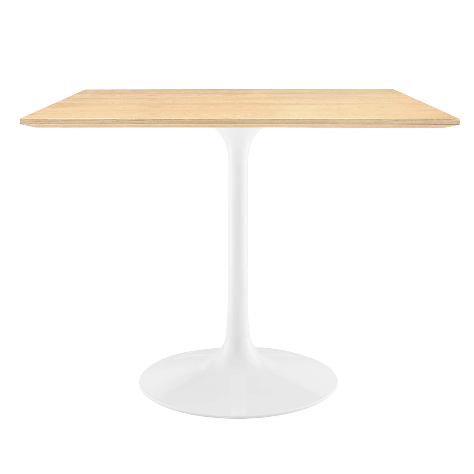 Modway Lippa Square Wood Dining Table White Natural EEI-5166-WHI-NAT ...