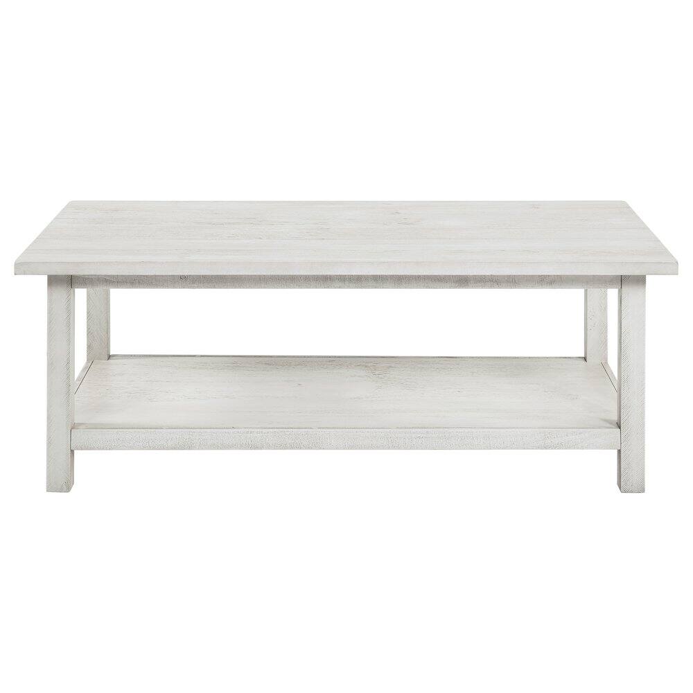 Coaster Co. of America Payne Wood Coffee Table with Shelf White 710558 ...