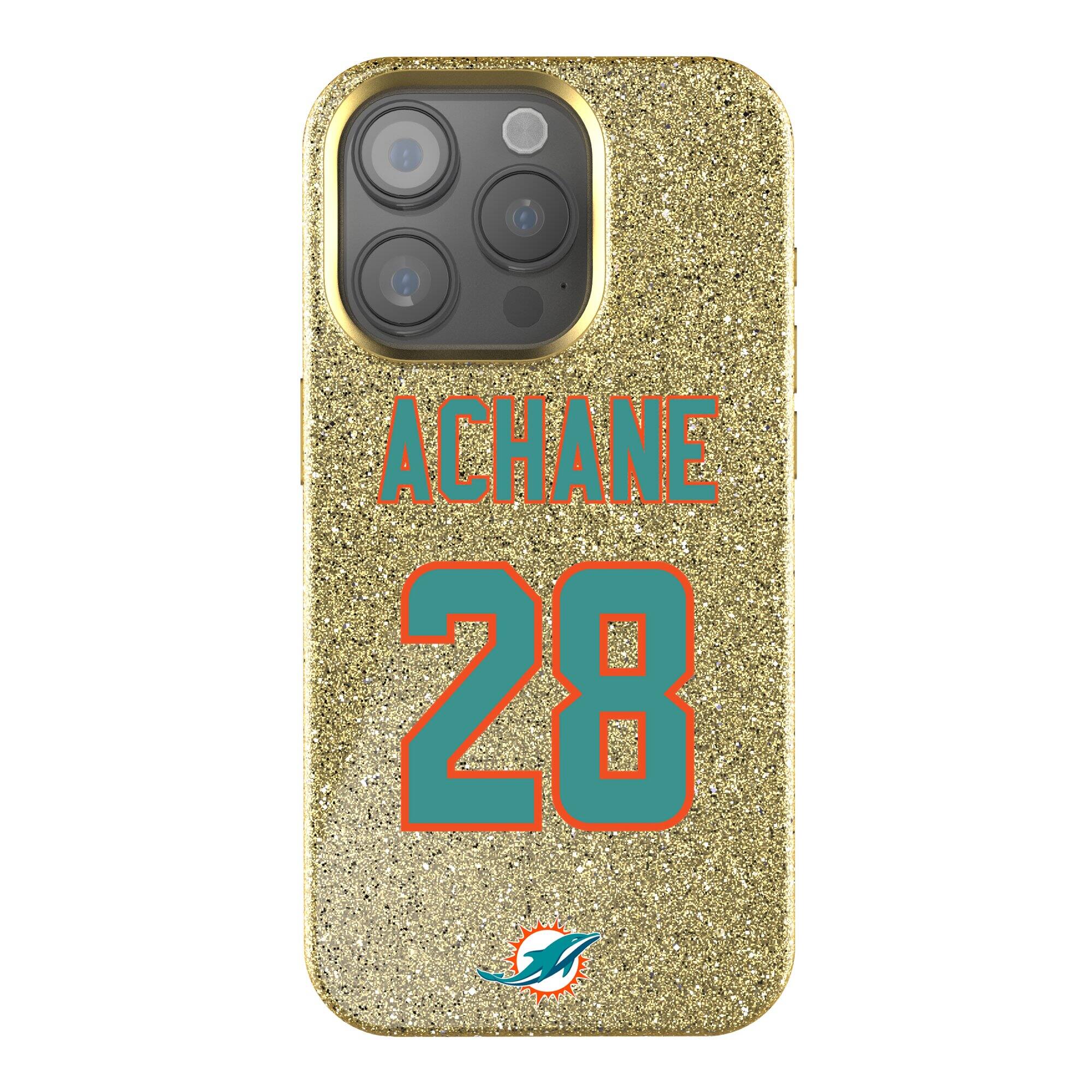 Keyscaper NFL De Von Achane Miami Dolphins Bling iPhone Case 15 Pro ...