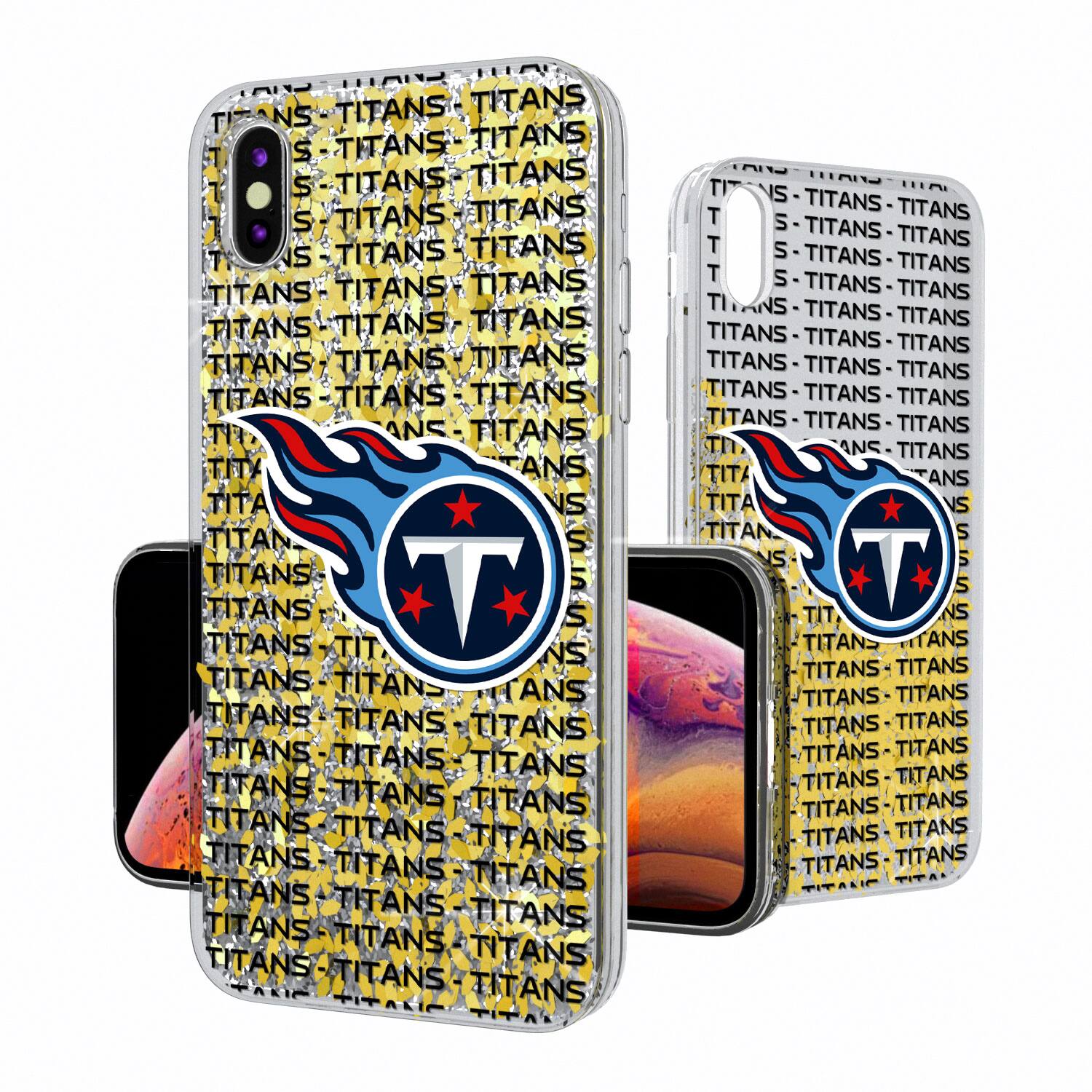 Keyscaper NFL Tennessee Titans iPhone Text Backdrop Design Glitter Case ...