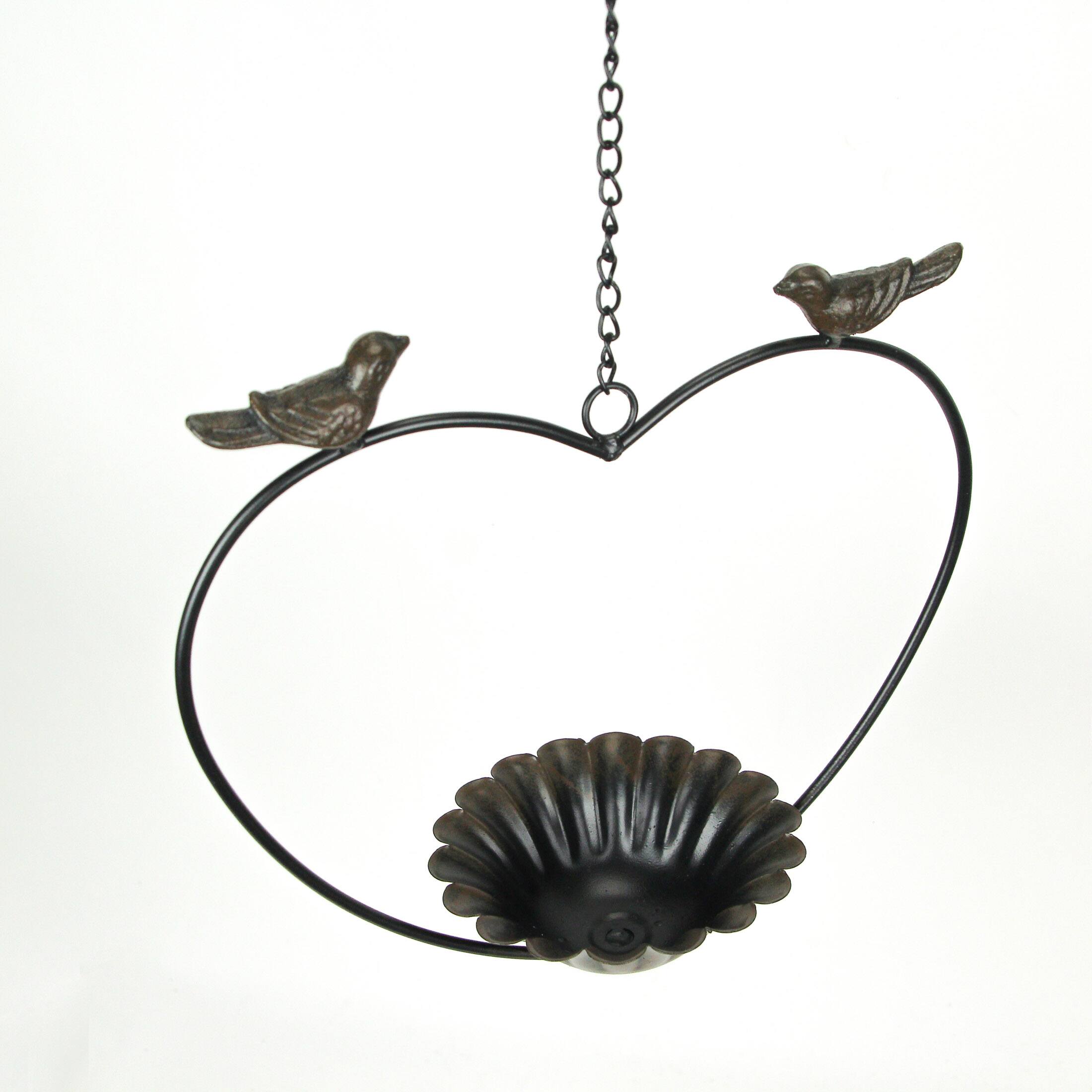 Things2Die4 Set of 2 Rustic Metal Bird Hanging Planter Succulent Flower ...