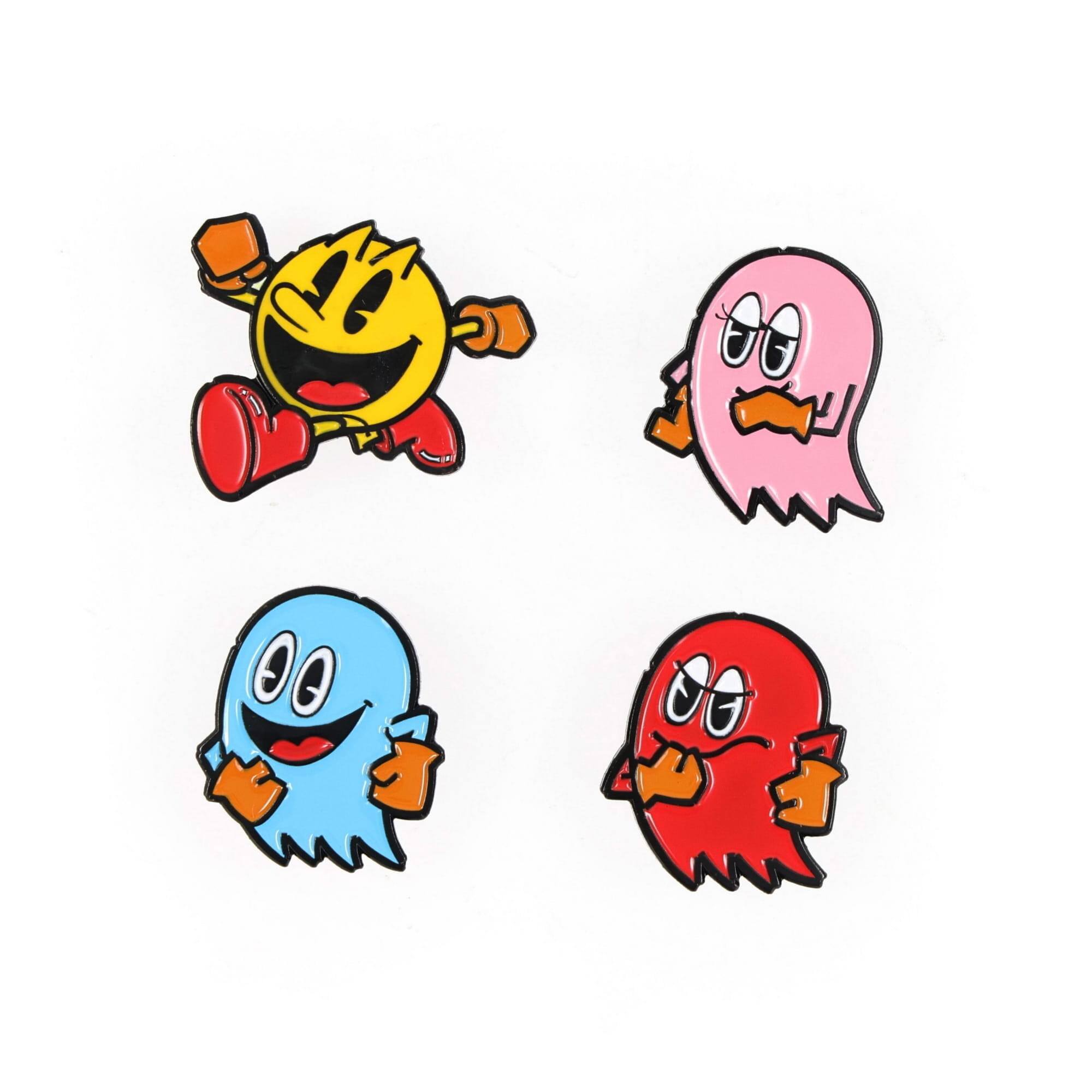 PAC MAN 3D Characters 4 Piece Enamel Pin Set | Toynk Exclusive Multi ...