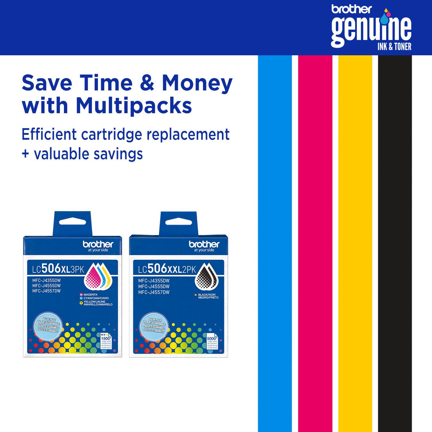 Brother Genuine LC506XLBK High Yield Ink Cartridge Black LC506XLBKS ...
