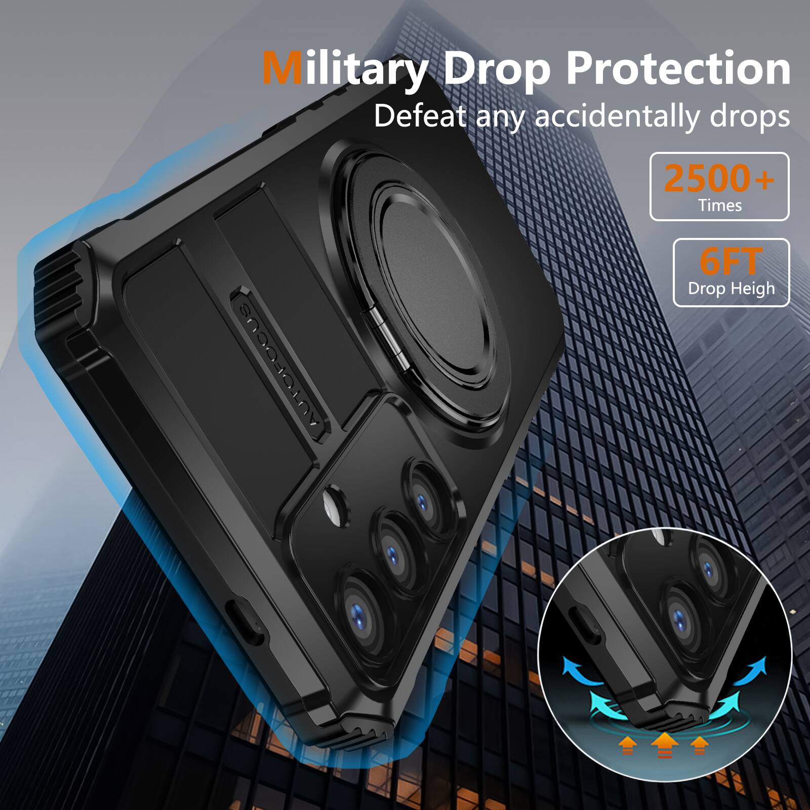 Dteck Heavy Duty Ring Stand Case for Samsung Galaxy S26+,Shockproof ...