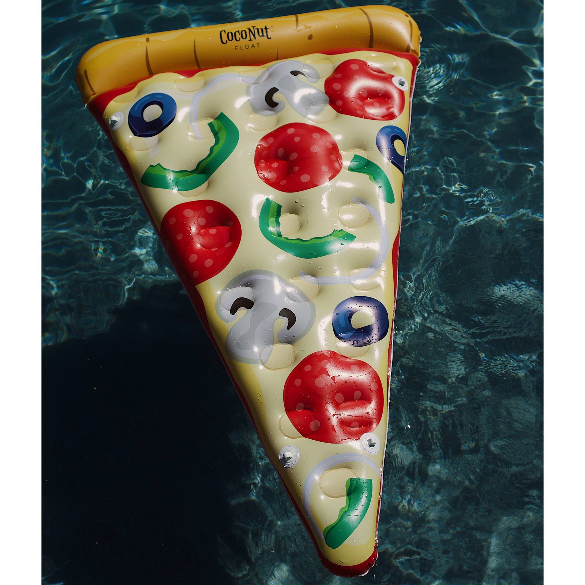 Salus Brands, LLC CocoNut Float: Pizza Slice Pool Float 74x44" Water Inflatable Lounge, Anti ...