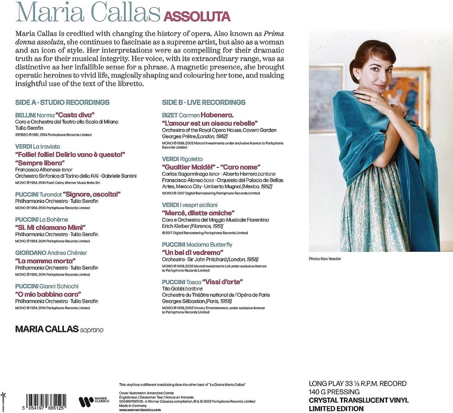 Maria Callas La Divina Compilation (Assoluta Maria Callas BEST OF ...