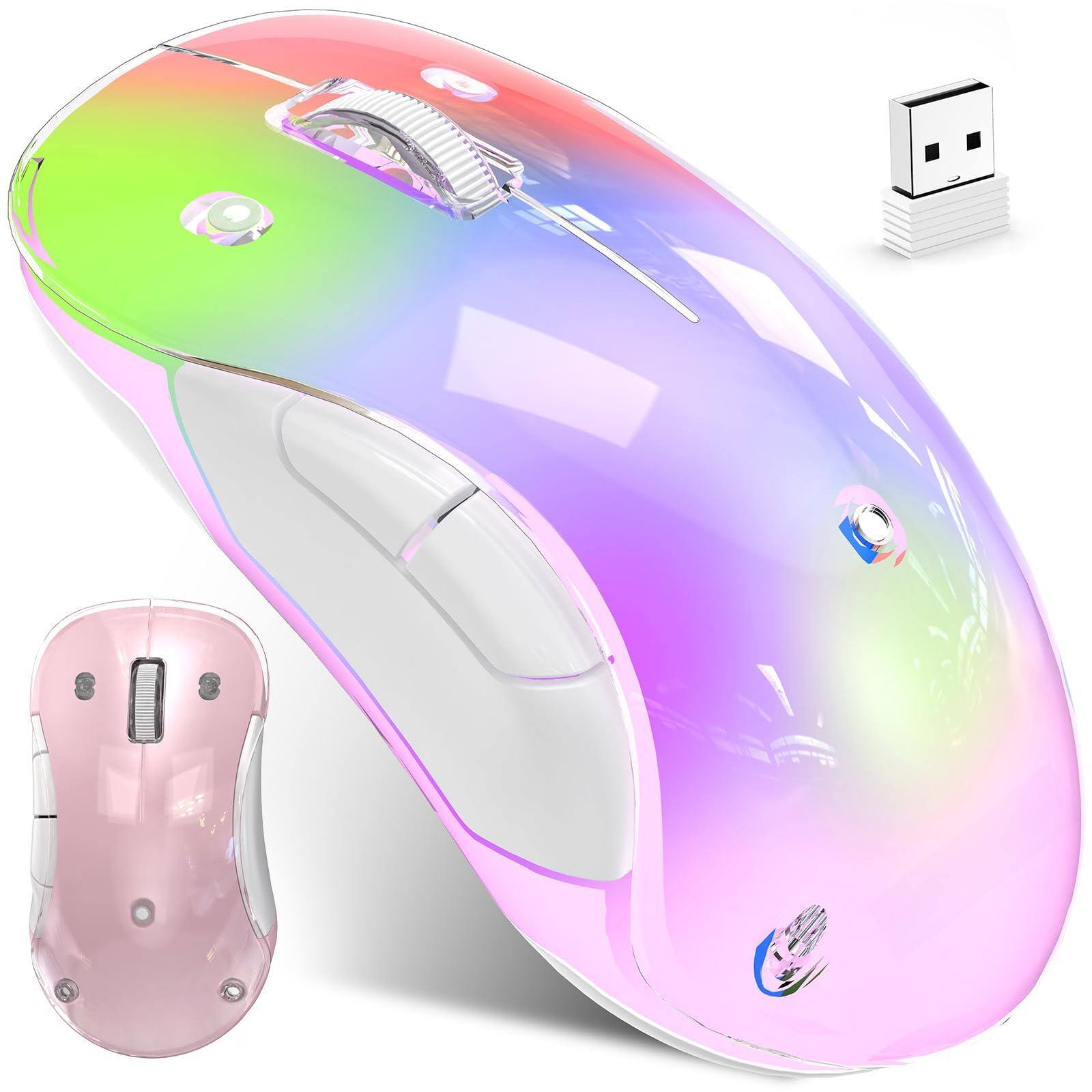 PO3TICJUNKI3 4g Aesthetic Mouse Customizable Covers & Led Mood Lighting ...