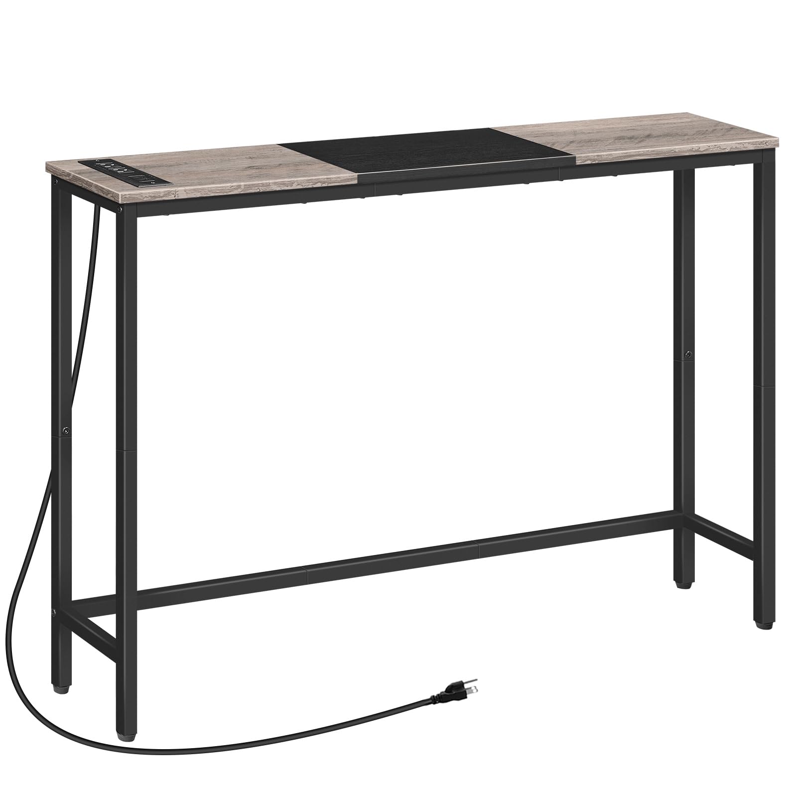 JETRANSPORT Narrow Console Table With Power Outlets 44.9 inch Sofa Slim ...