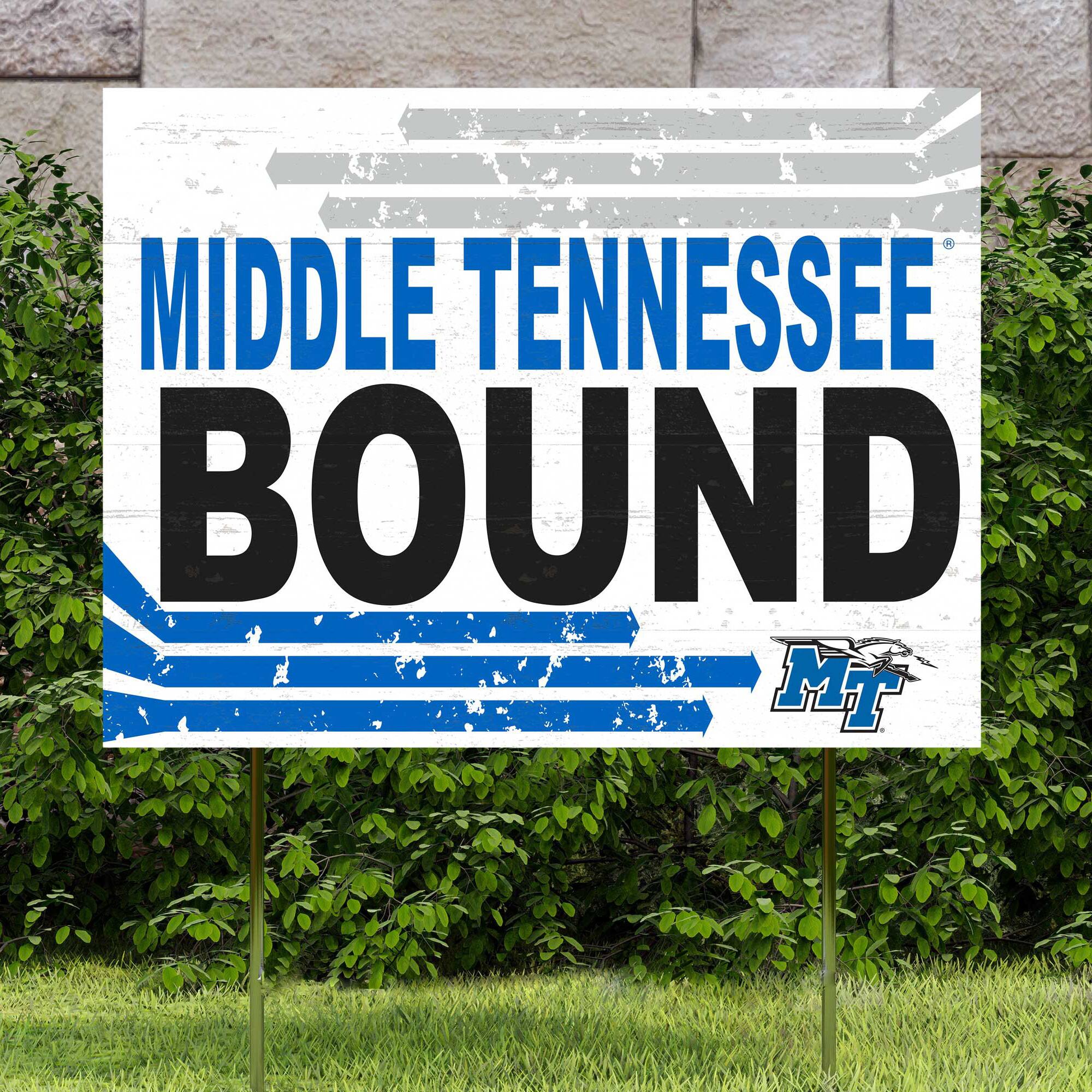 Jardine MTSU Blue Raiders 18'' x 24'' Bound Yard Sign White 4966028 - Best Buy