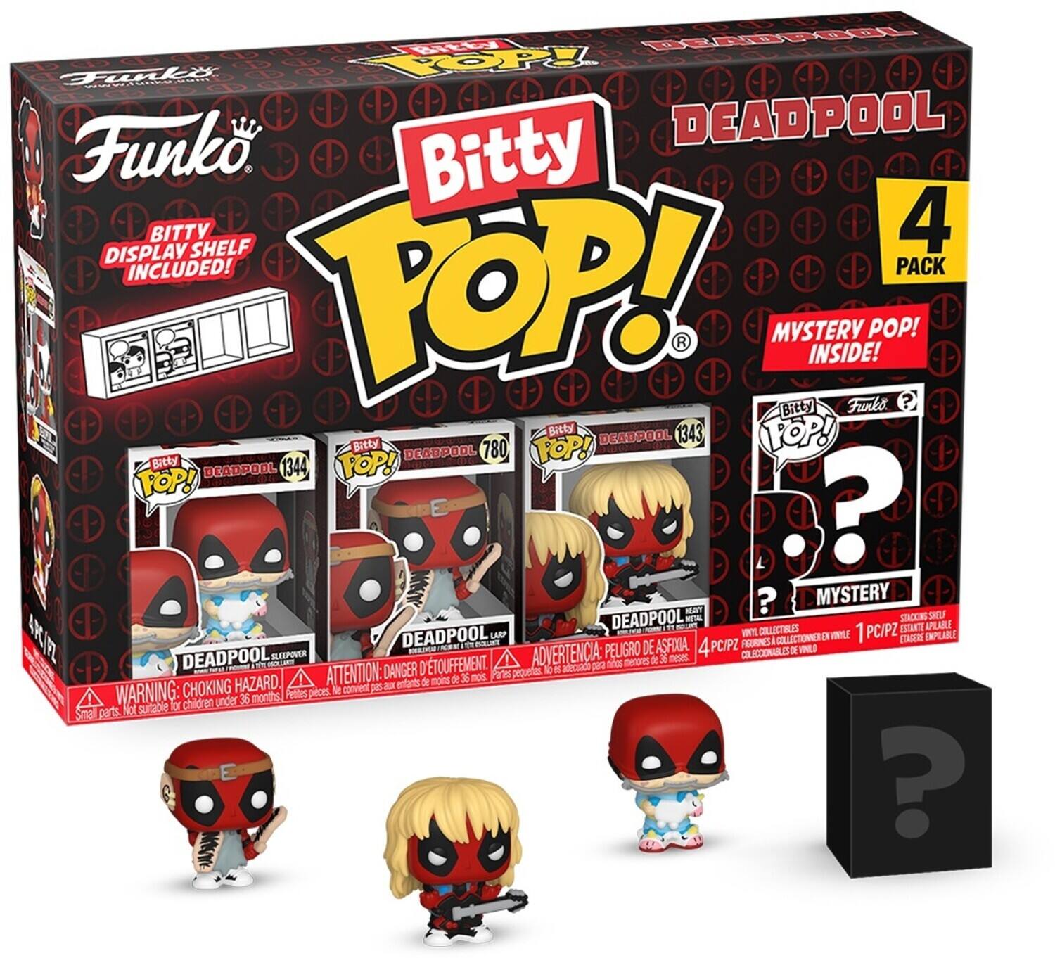 FUNKO Bitty POP!: Deadpool Sleepover 4 Pack Collectibles Multicolor ...