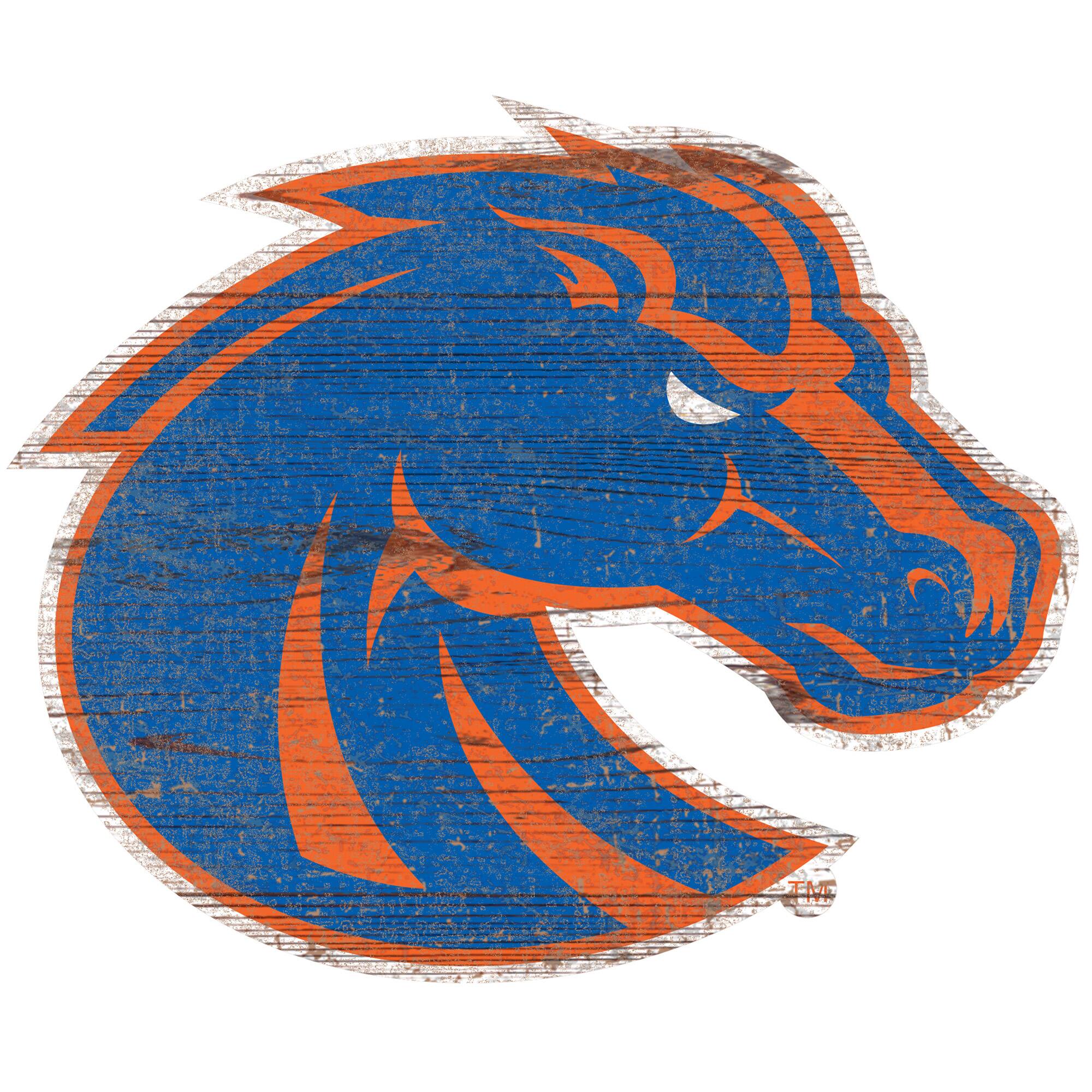 Fan Creations - Boise State Broncos Distressed Logo Cutout Sign ...