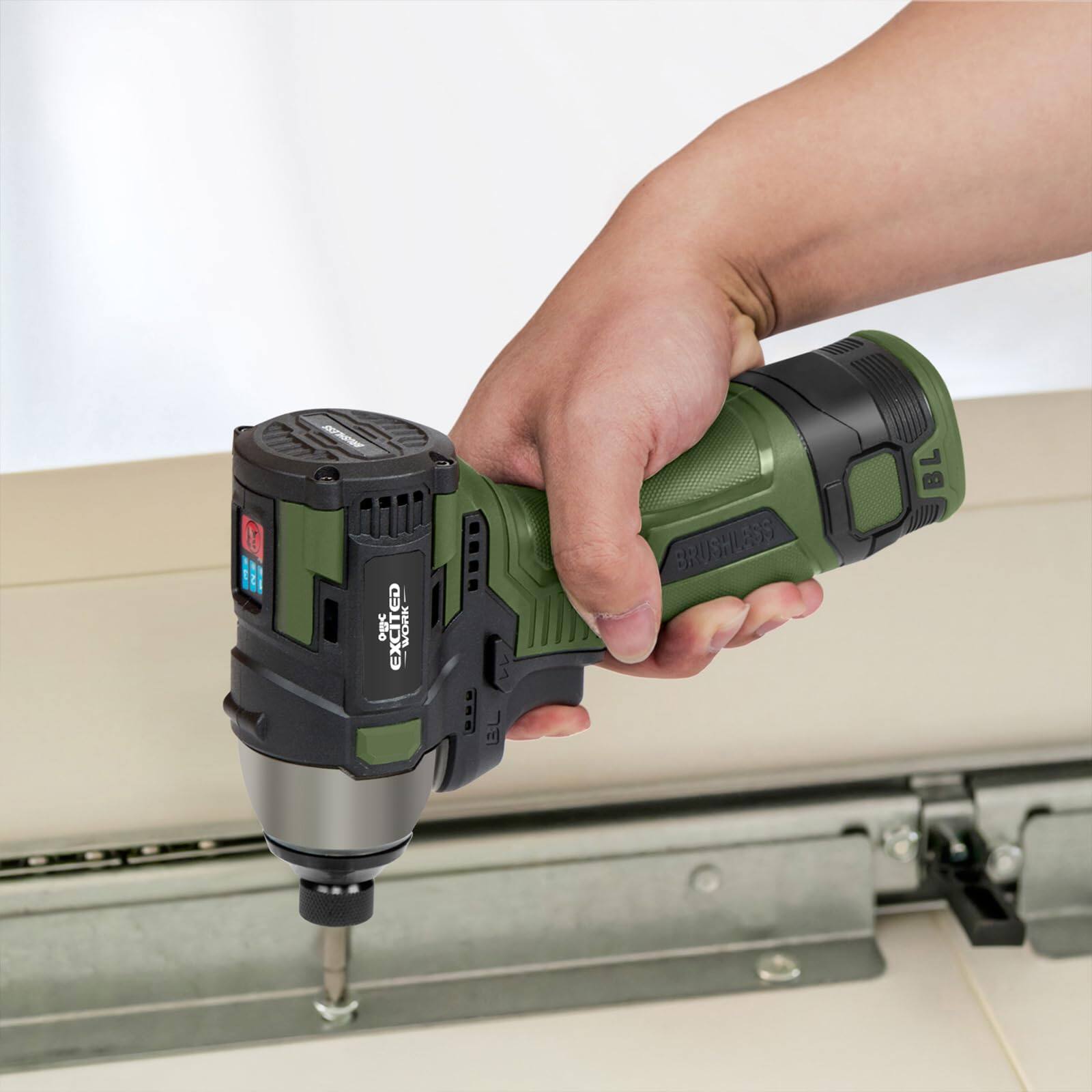 JETRANSPORT 17v Brushless 140nm Cordless Impact Driver Set With 3 ...