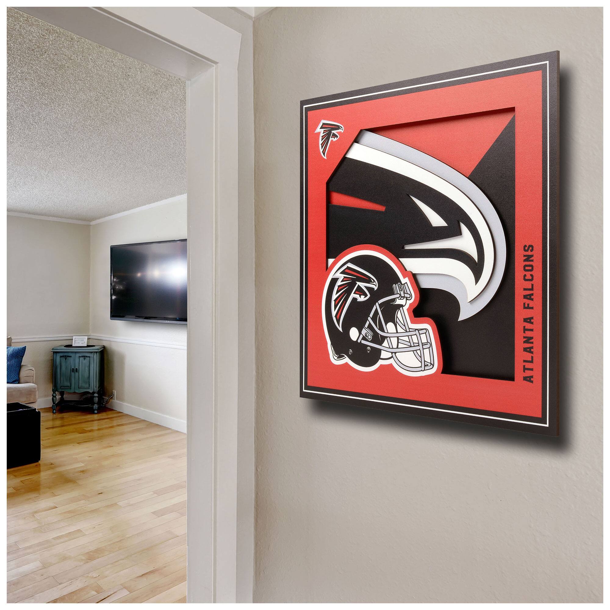 YouTheFan Atlanta Falcons 12'' x 12'' 3D Logo Wall Art Multicolor ...