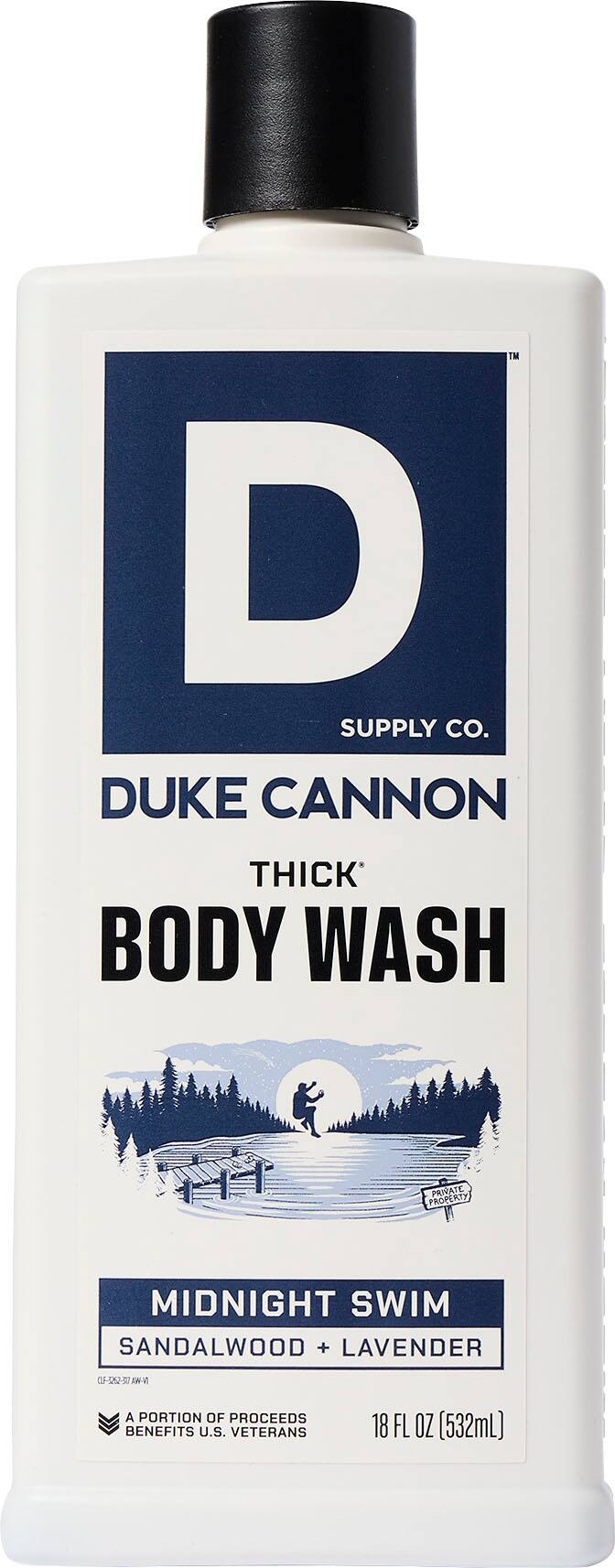 Duke Cannon Thick Liquid Shower Soap Midnight Swim White/Dark Blue BWTH ...