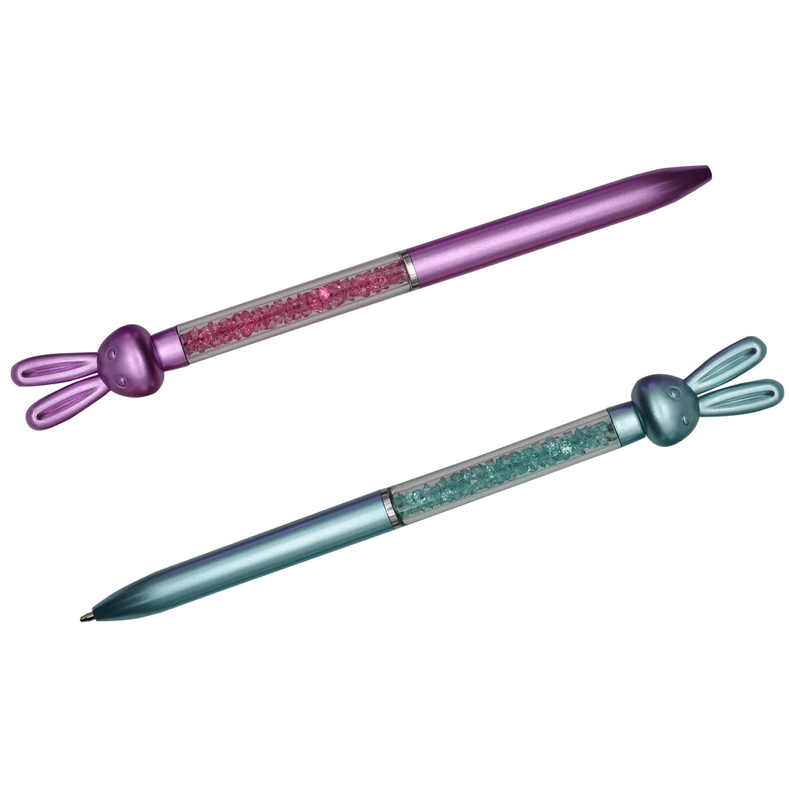 Paradigms Interiors 12 Cute Rabbit Ballpoint Pen Retractable Crystal ...
