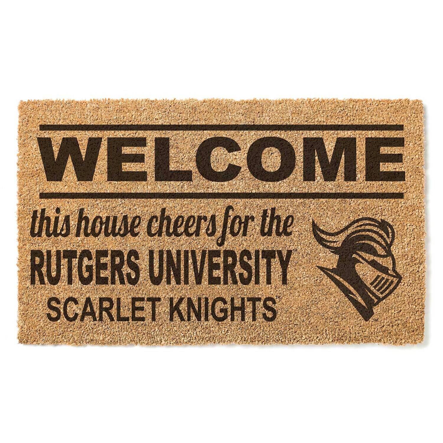 Jardine Rutgers Scarlet Knights 18" x 30" Welcome Doormat Brown ...