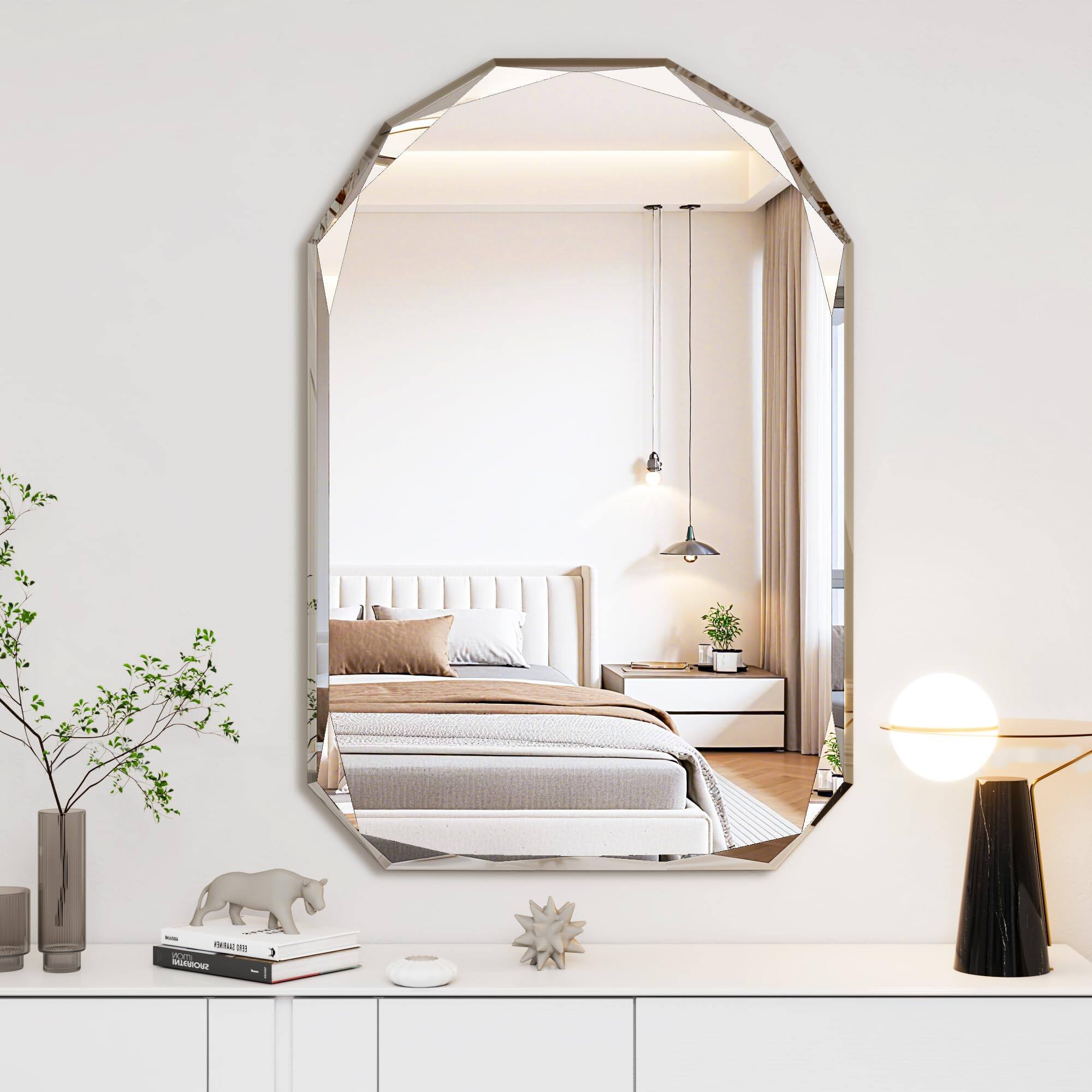 Comfort Essence Wall Mounted Bathroom Vanity Mirror 26"x38" Single ...