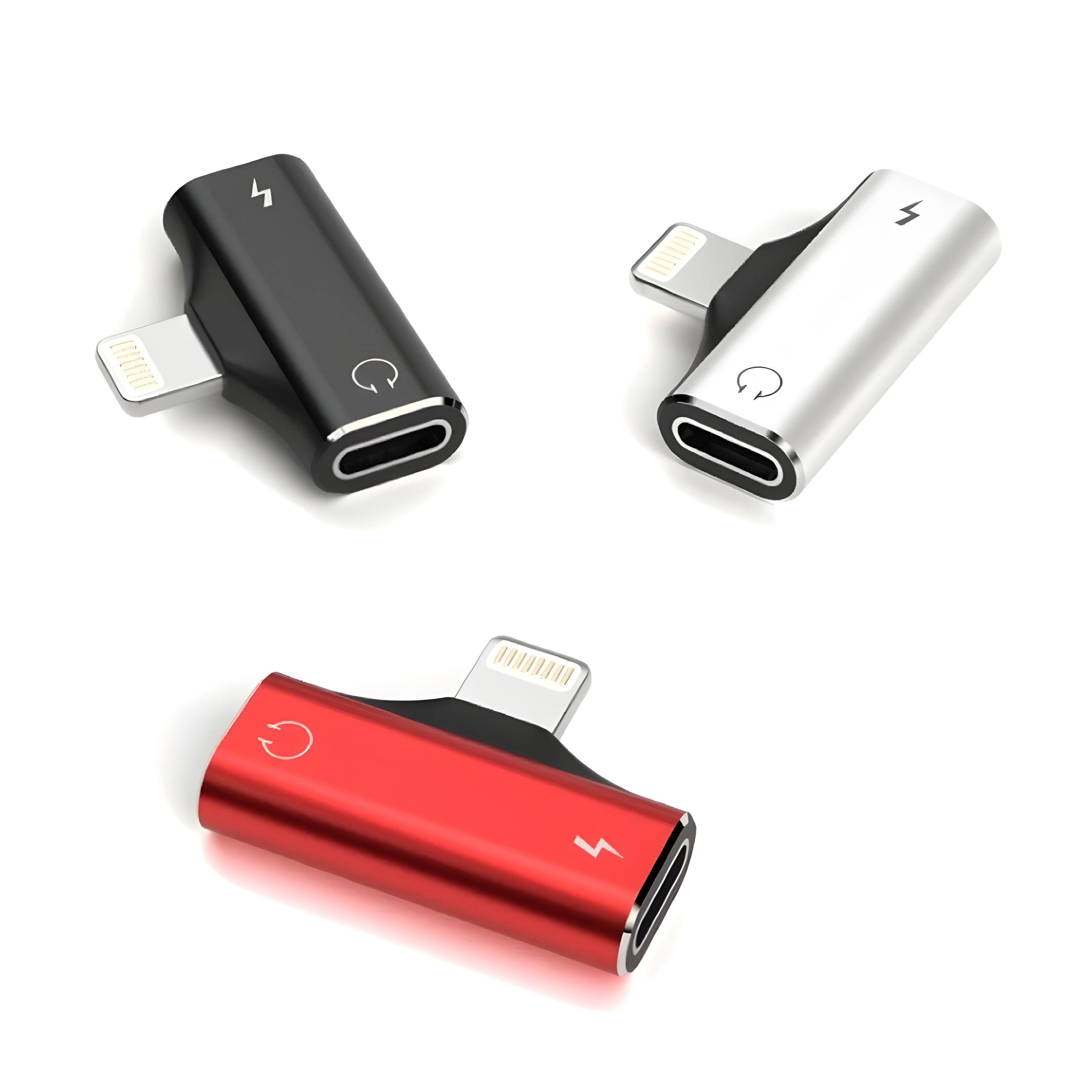 Kitcheniva 2 in 1 Audio & Charging Adapter Splitter for iPhone 7/8/X/XS Black A0053 - Best Buy