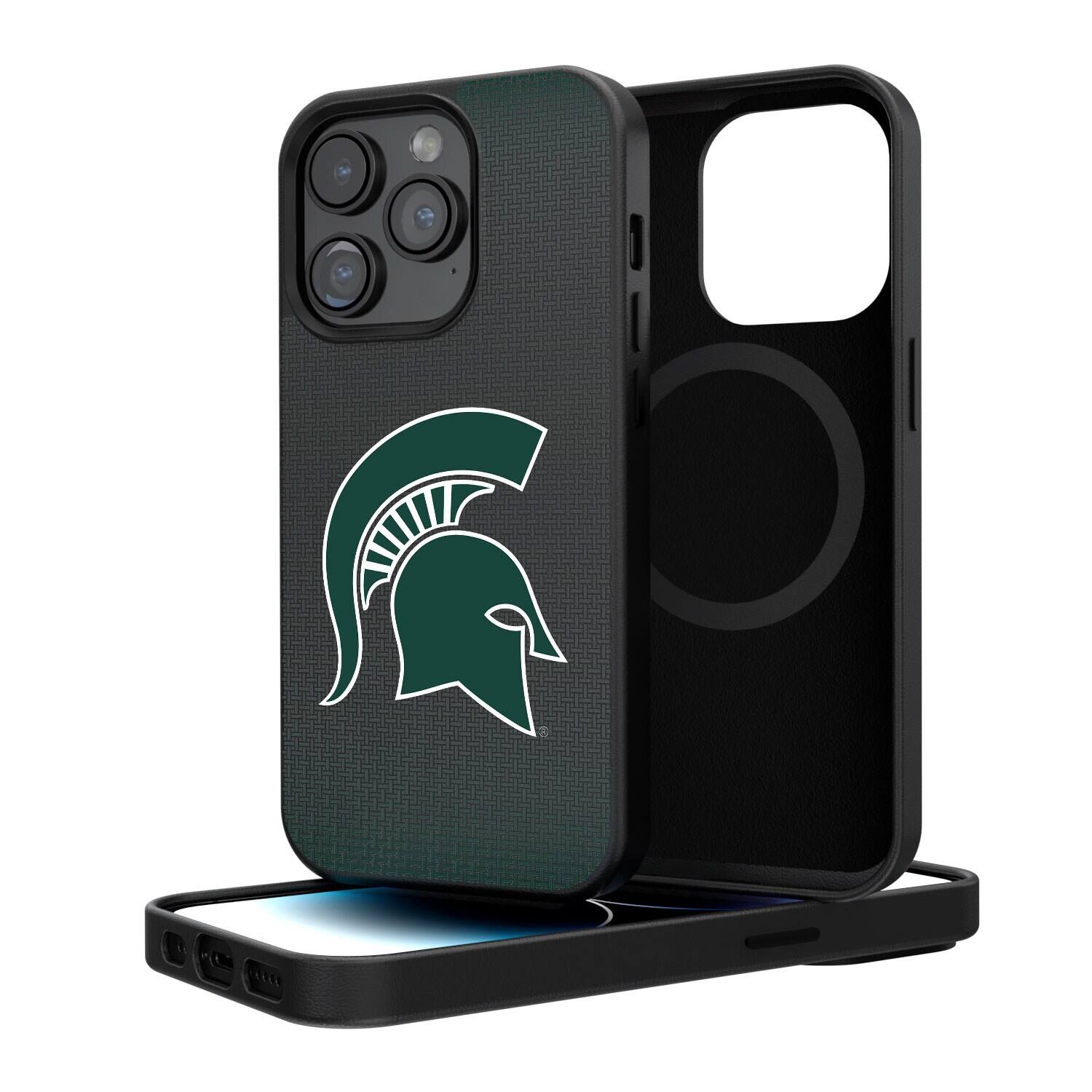 Keyscaper NCAA Michigan State Spartans Linen Logo iPhone Magnetic Bump ...