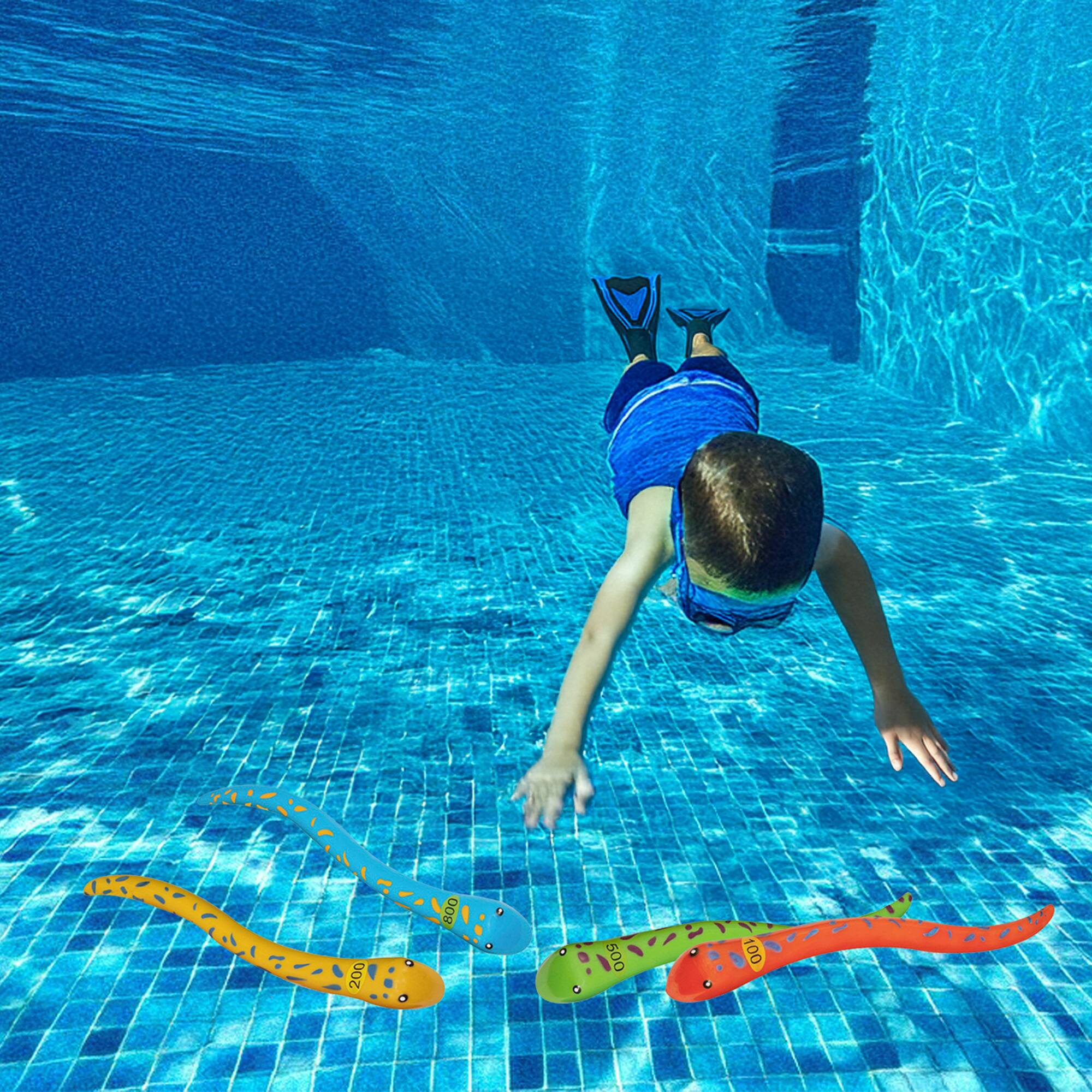 Swim Central Set of 4 Vibrantly Colored Fun Moray Eel Diving Point ...
