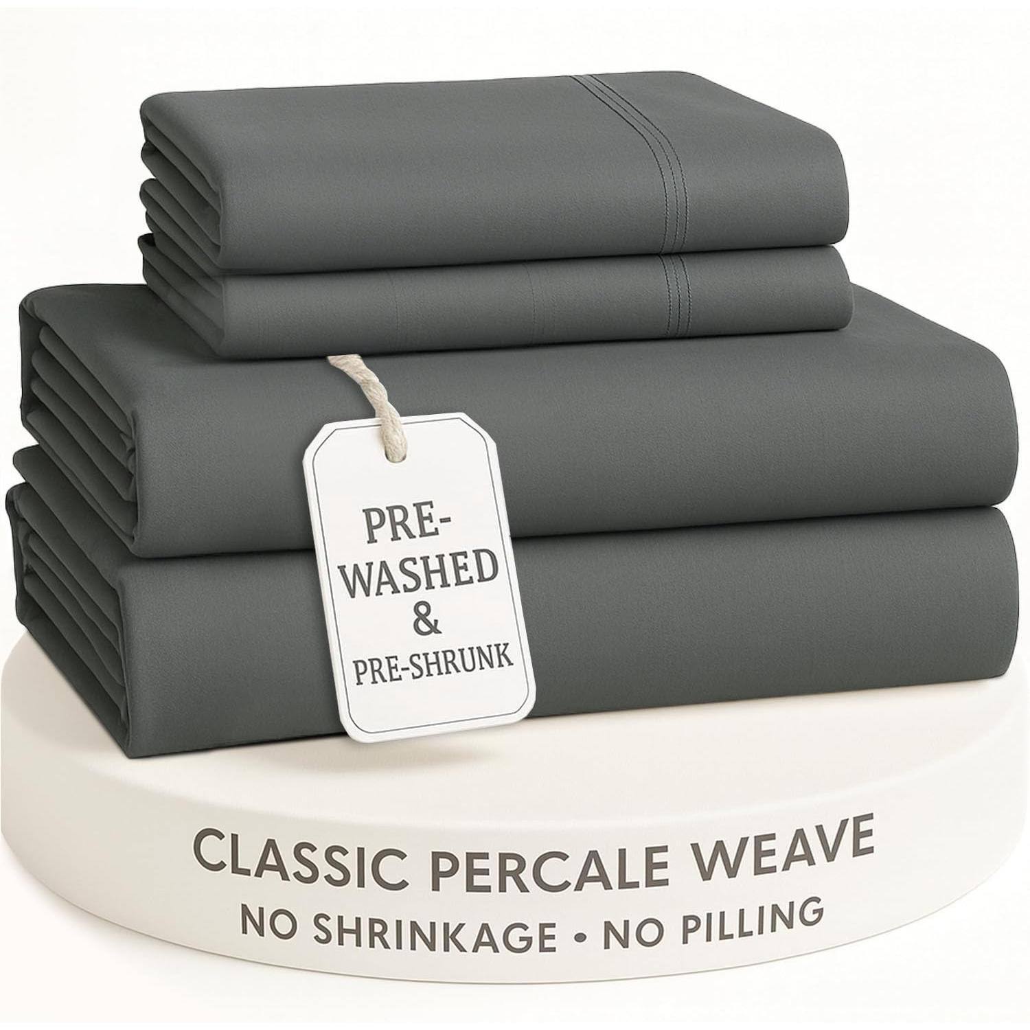 Dapper Styles Sheets Queen Set Breathable Cotton Pre washed Soft In ...