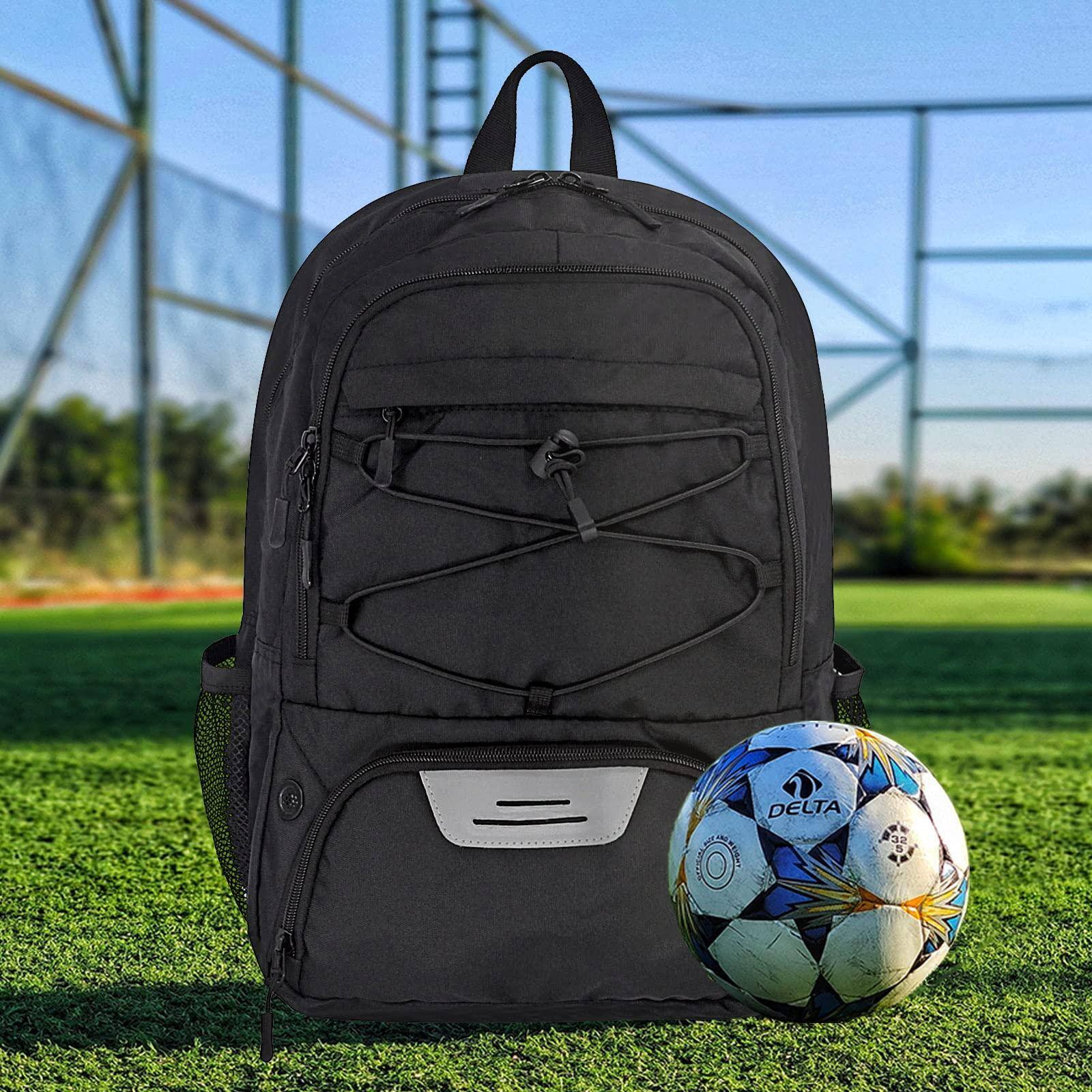 Cozy Serene Soccer Ball Backpack Sports Bag With Holder & Shoe ...