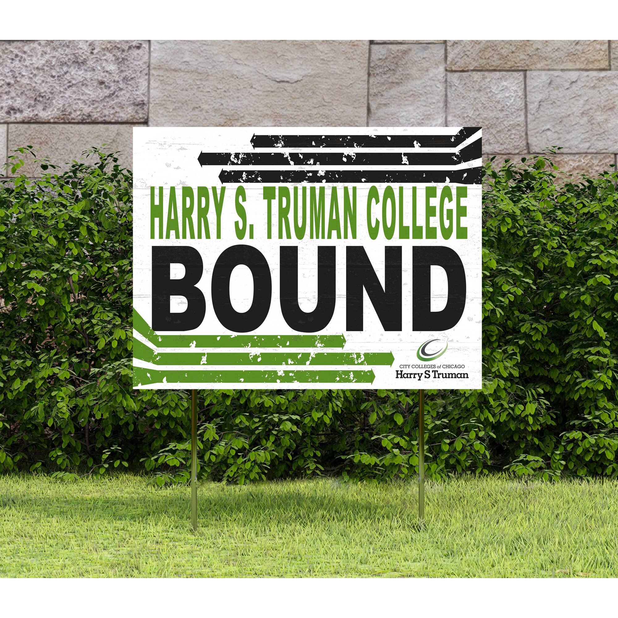 Jardine Harry S Truman College Falcons 18'' x 24'' Bound Yard Sign ...