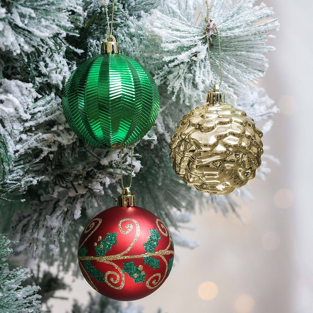 OrnamentallyYou Uniquely Patterned Christmas Bauble Set 35 Ornaments ...