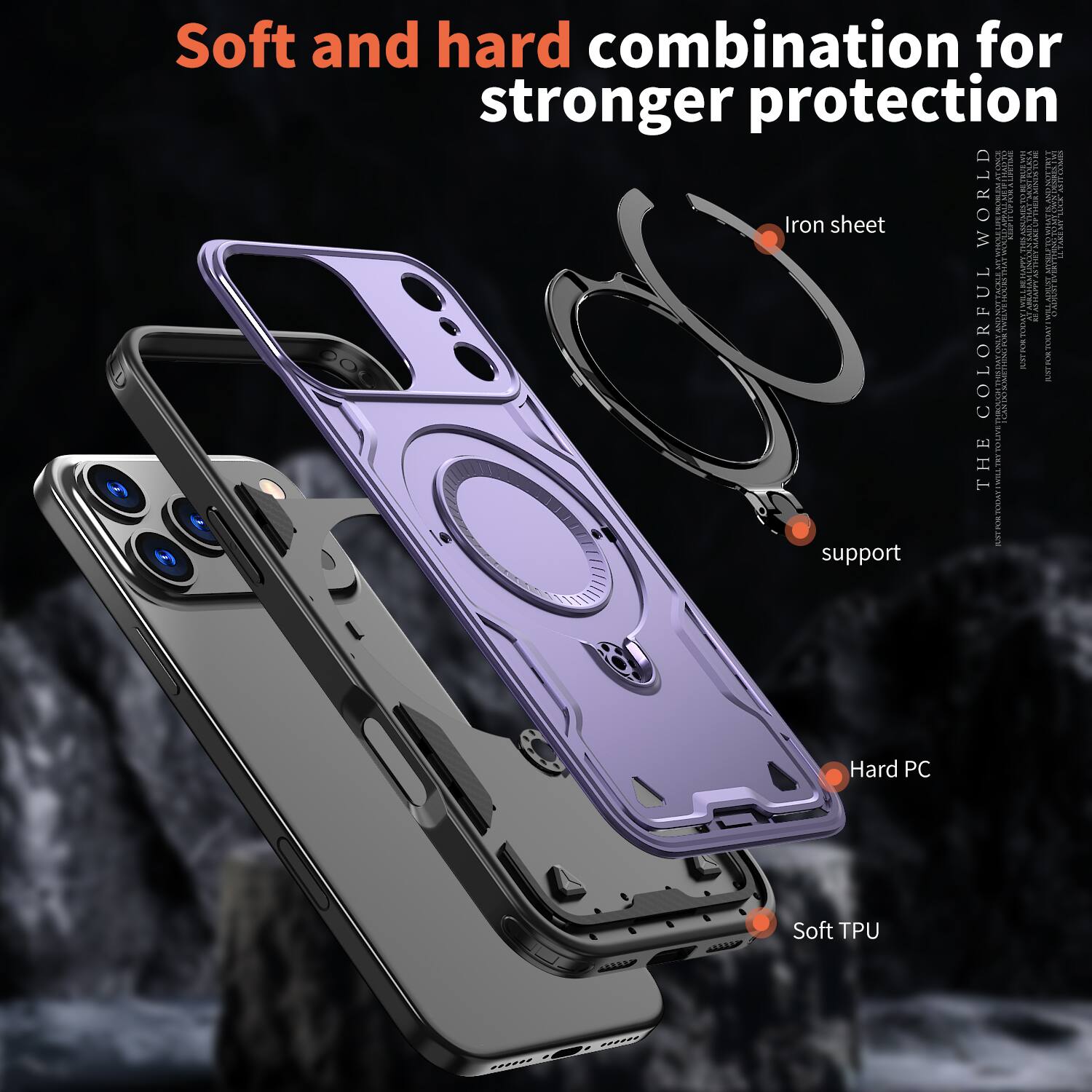 Dteck Rugged Ring Stand Case for Apple iPhone 17 Pro Max,Shockproof ...