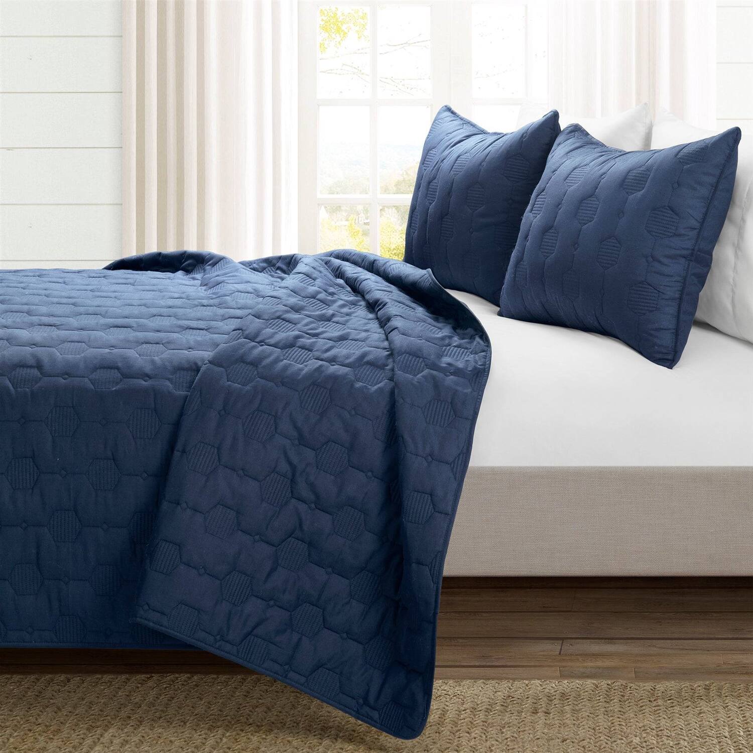 Hivvago King/California King size Lightweight Textured Cotton 3 Piece ...