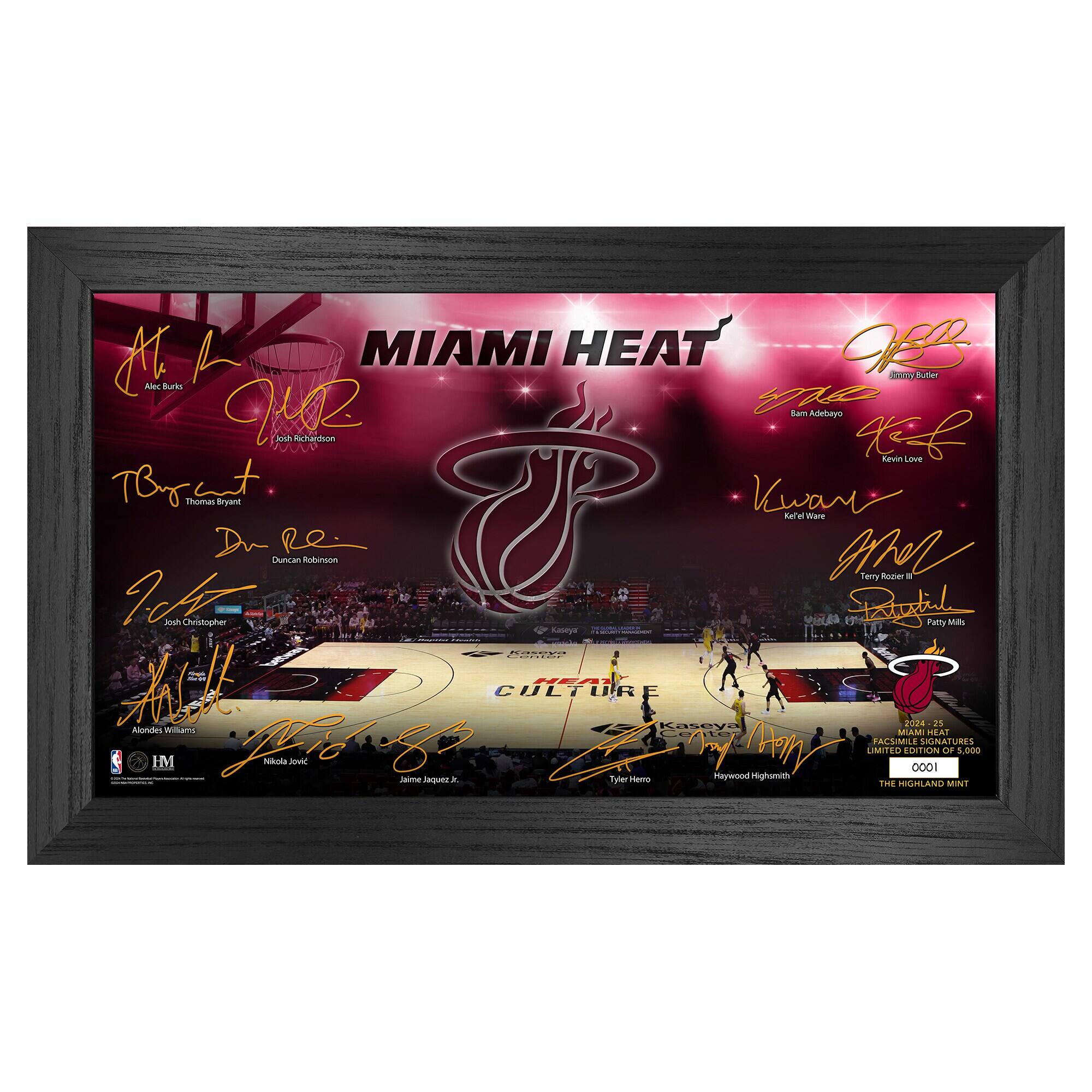Highland Mint Miami Heat Signature Court Print Multicolor 202482881 ...