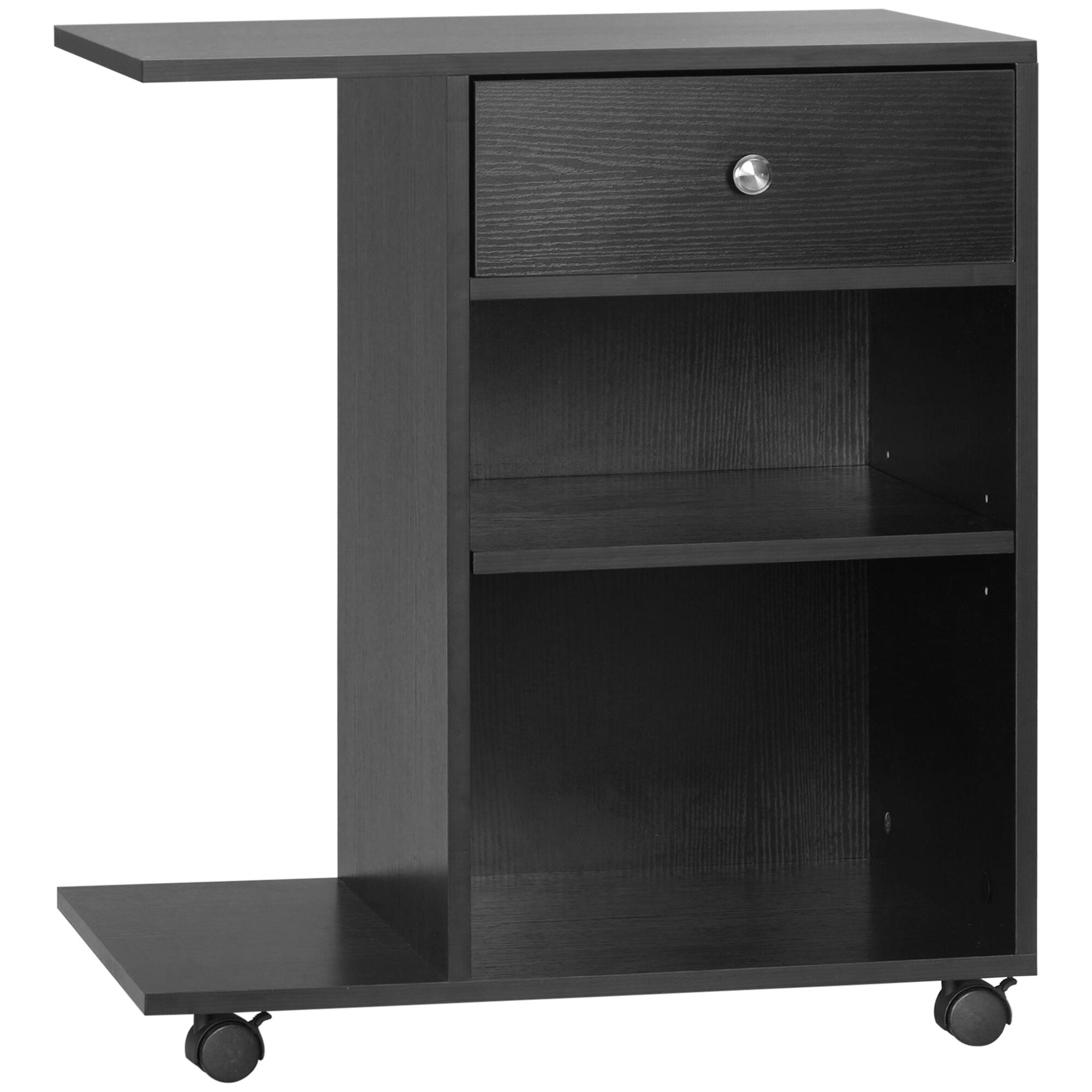 Vinsetto Mobile Printer Stand, Rolling File Cabinet Cart with Wheels ...