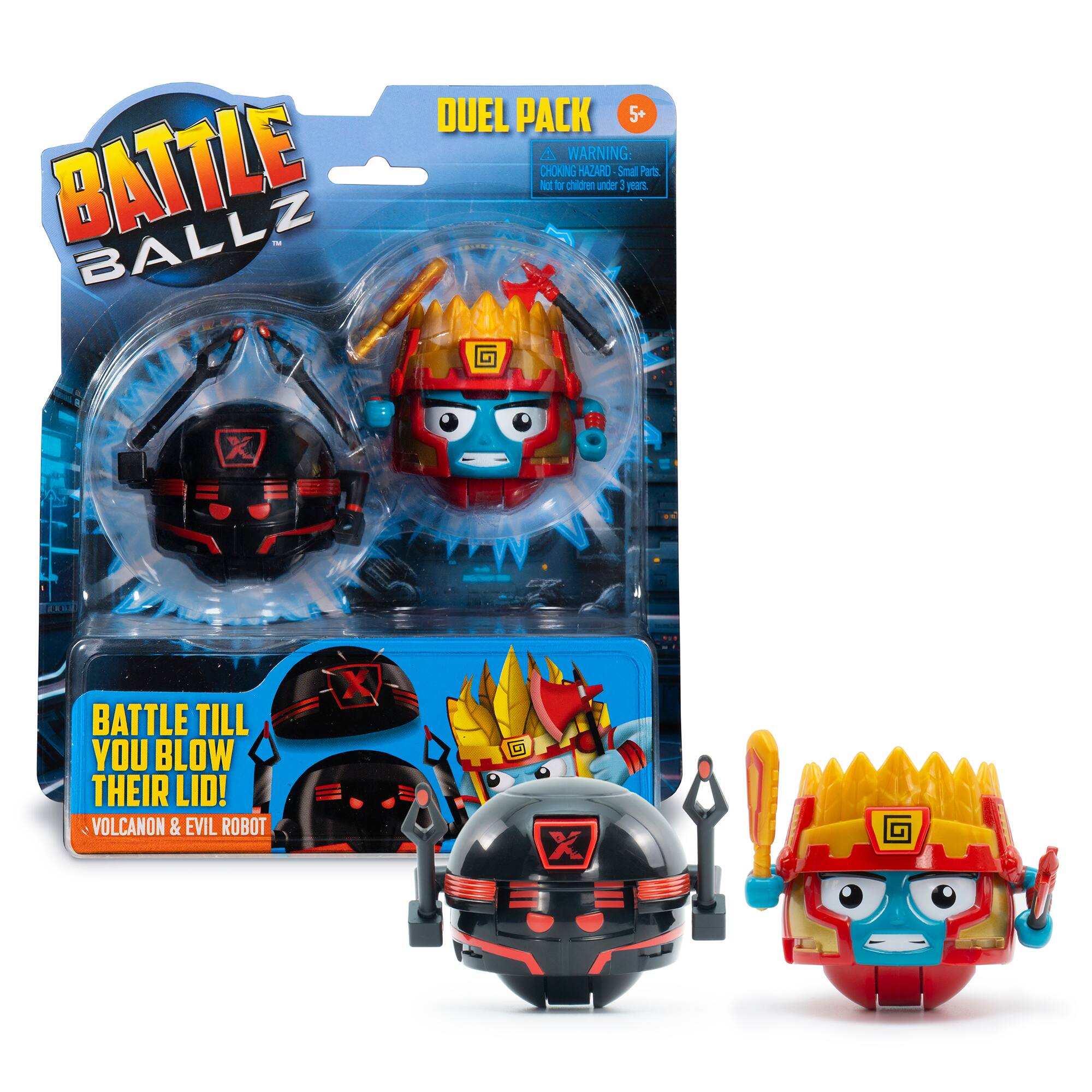 Buzz Bee Toys Battle Ballz: Duel Pack Volcanon & Evil Robot 2 Warriors ...