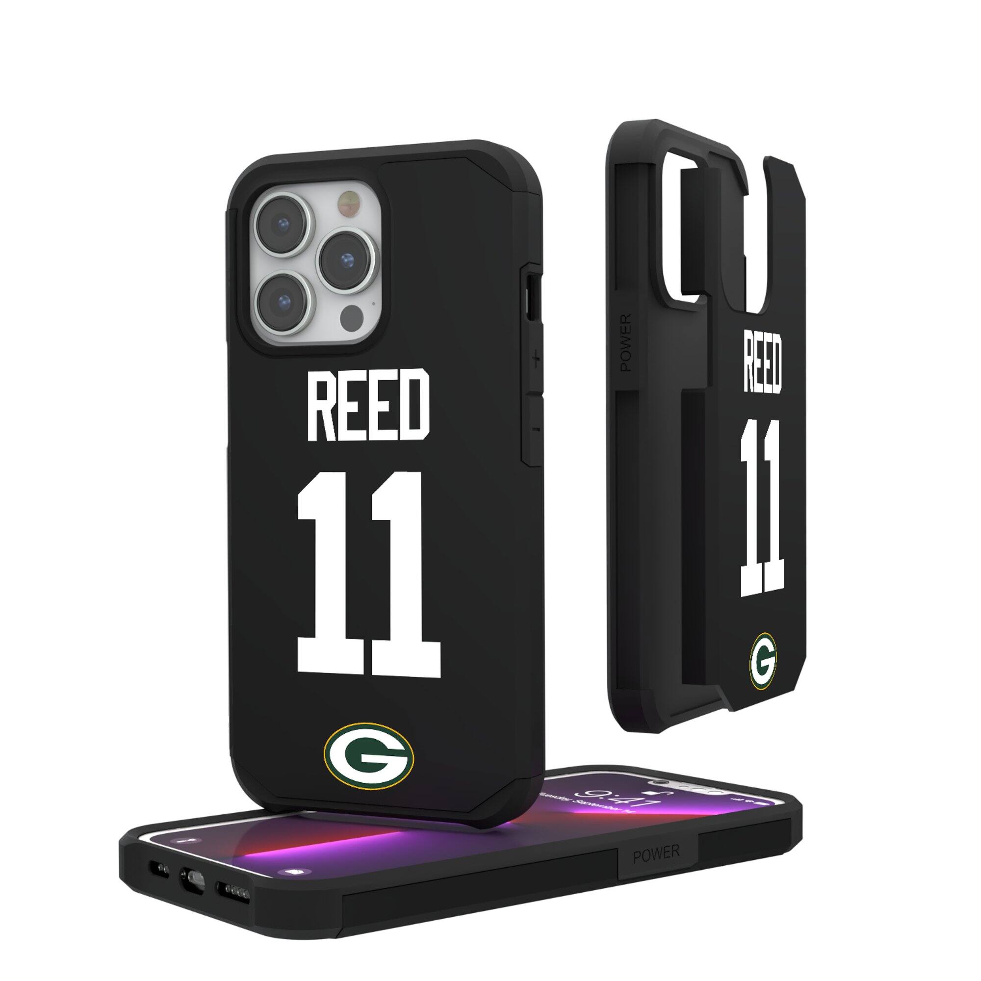 Keyscaper NFL Jayden Reed Green Bay Packers iPhone Rugged Case 13 Black ...