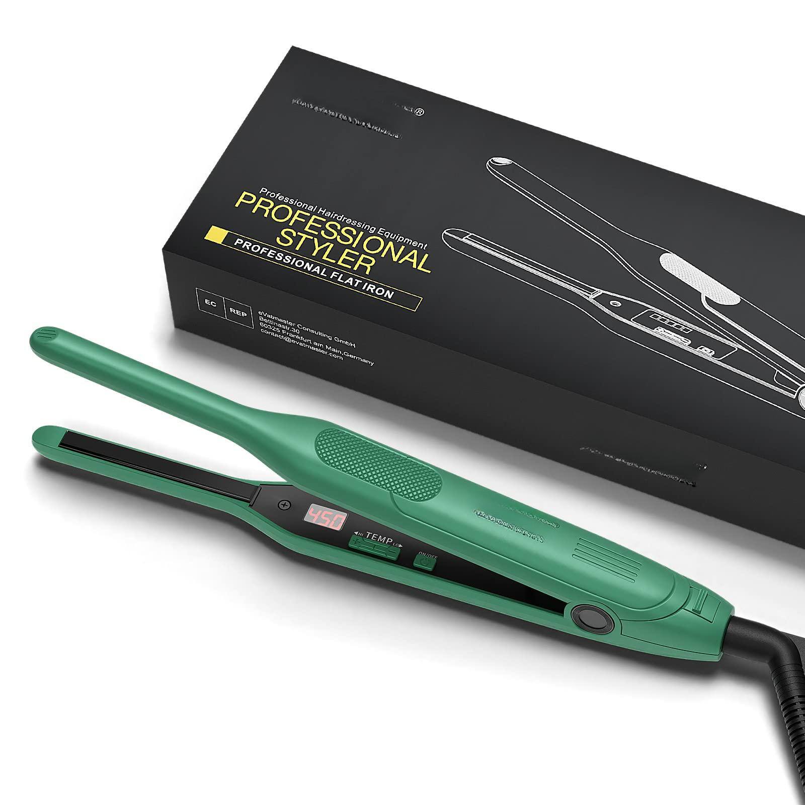 PO3TICJUNKI3 3 Plate Mini Ceramic Flat Iron Nano Tourmaline Irons For ...