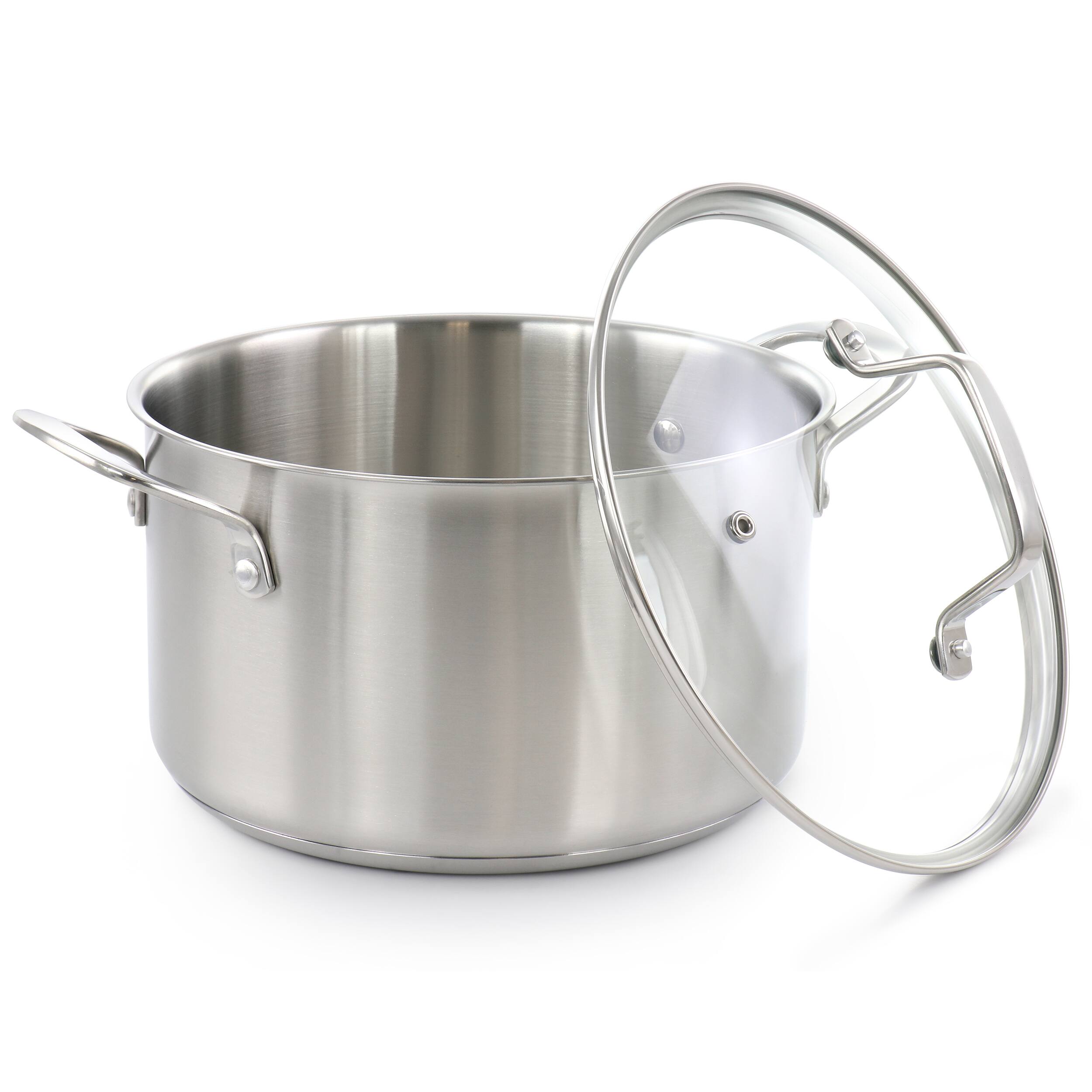 Martha Stewart Everday Midvale 5 Quart Stainless Steel Dutch Oven with ...