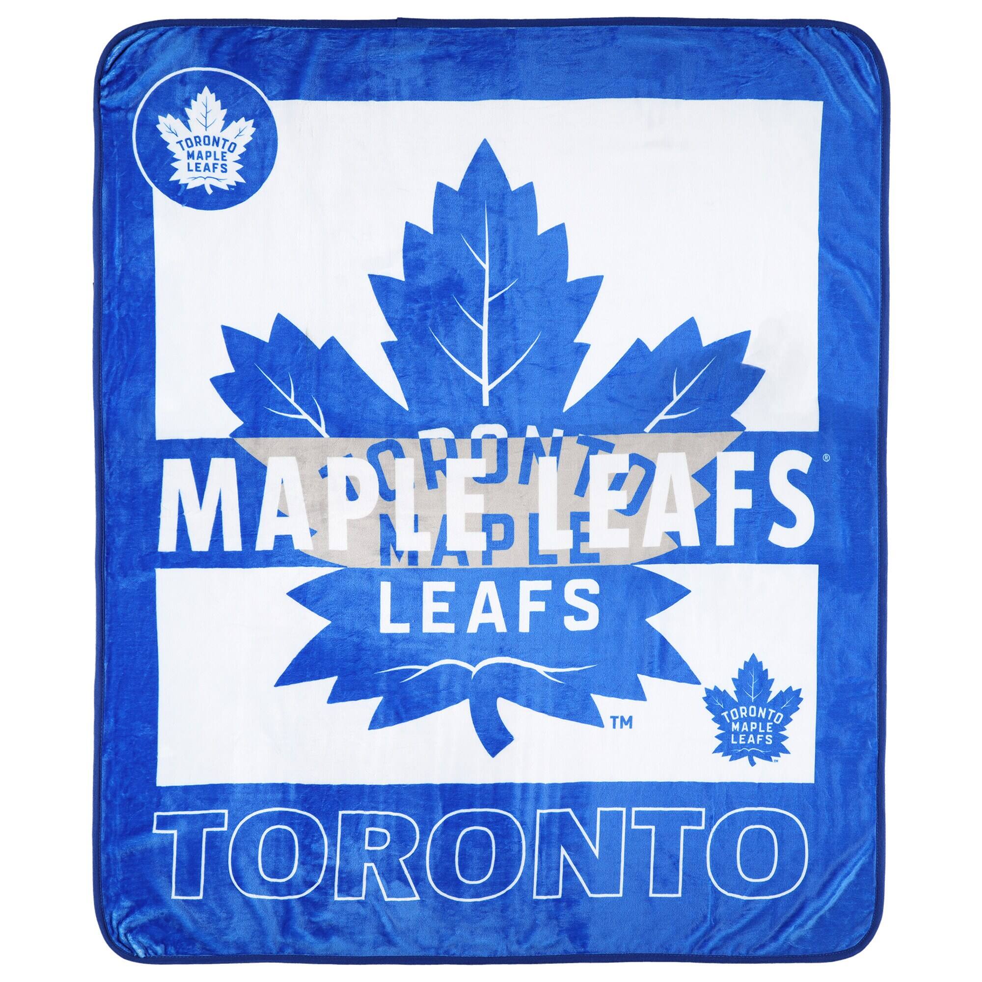 Logo Brands Toronto Maple Leafs 50" x 60" Raschel Blanket Multicolor ...