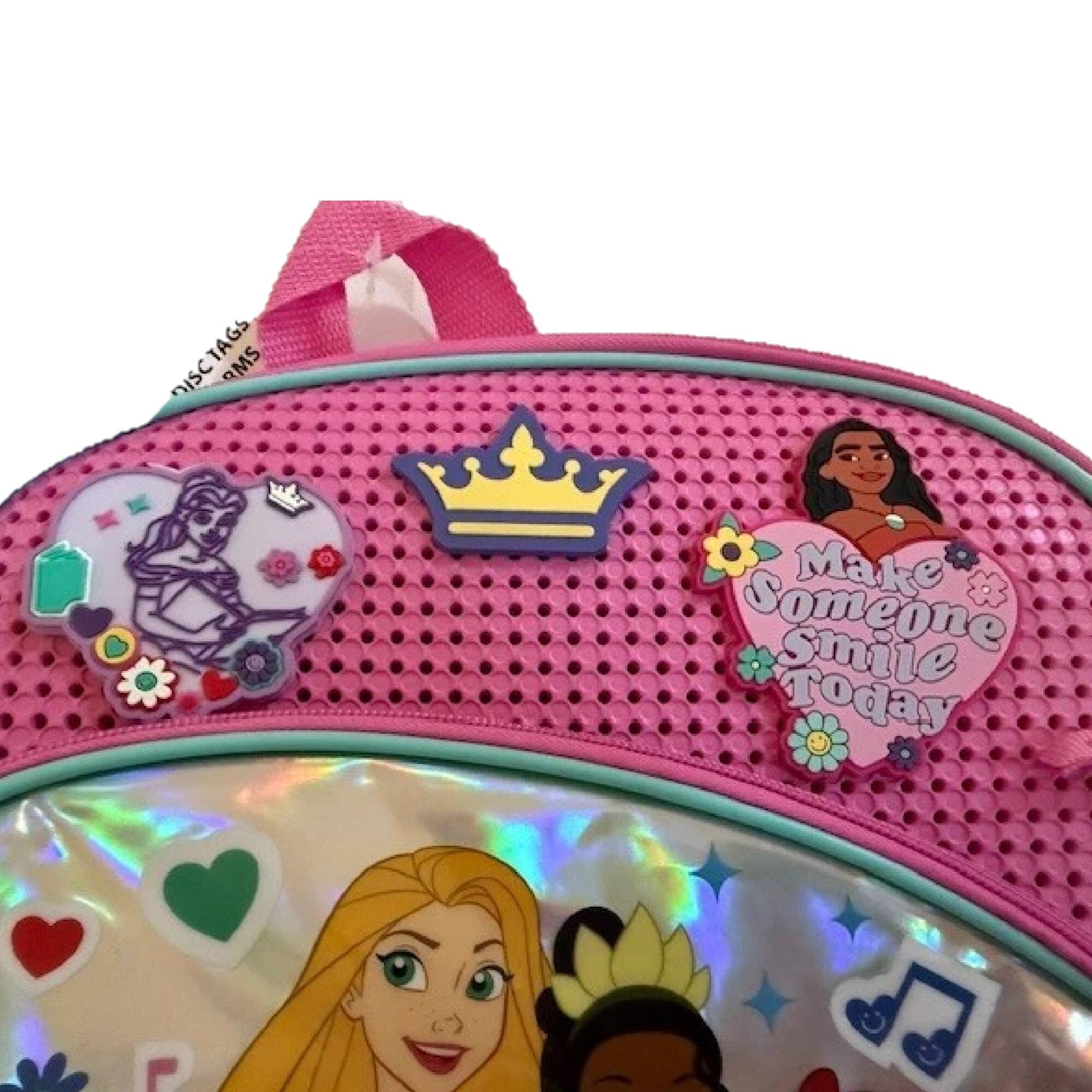 Disney Princesses 16" Pink Backpack for School with Rectangular Lunch ...