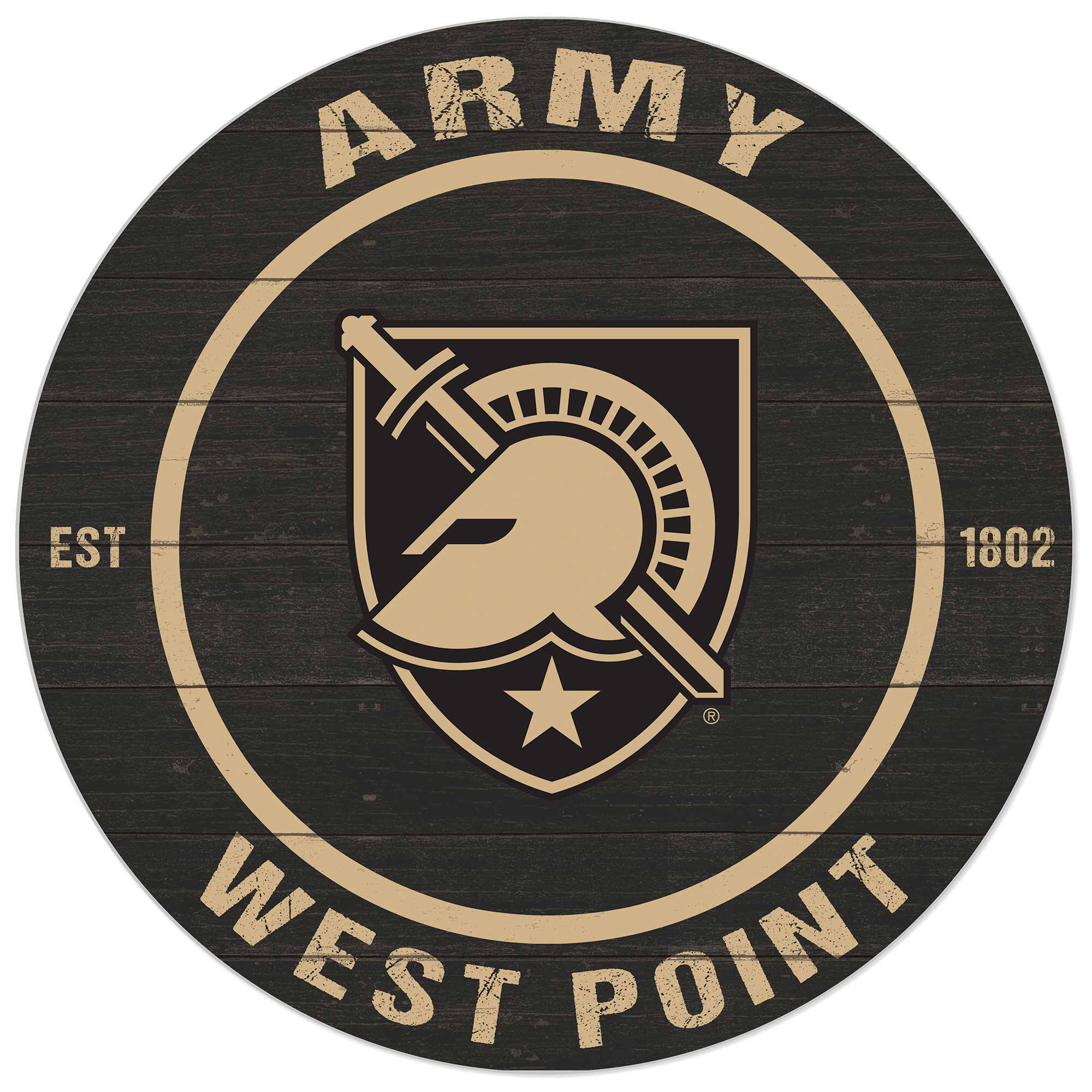 Jardine Army Knights 20'' x 20'' Indoor/Outdoor Circle Sign Black ...