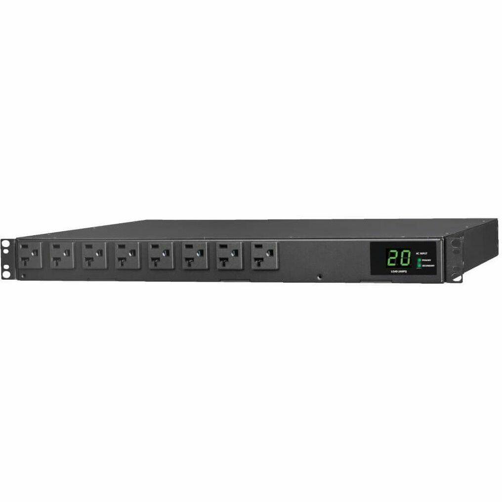 Eaton Tripp Lite Series 1.92kW 120V Single Phase ATS/Local Metered PDU 16 5 15/20R Outlets, Dual ...