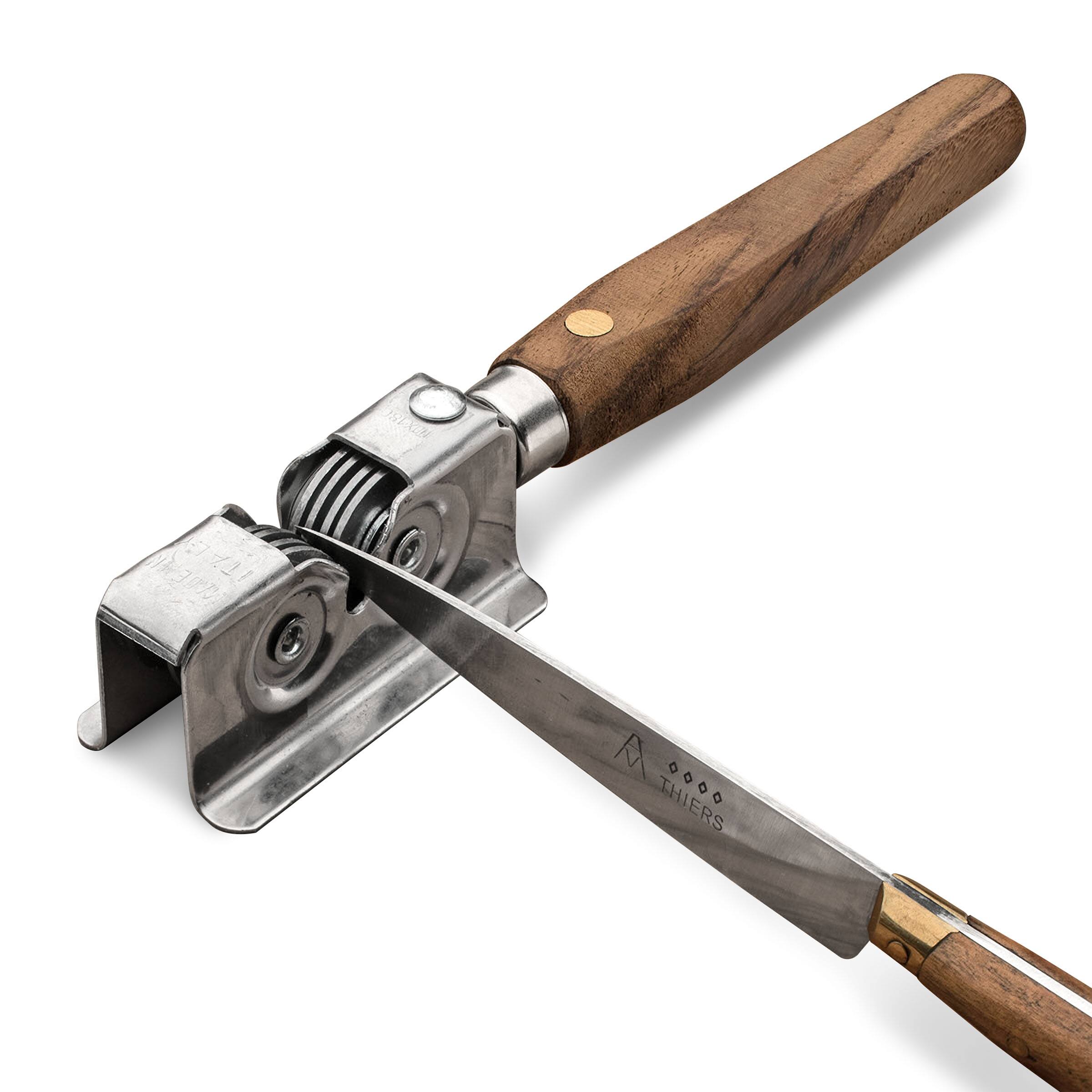 Kings County Tools Handheld Manual Knife Sharpener Dark Brown Wood ...